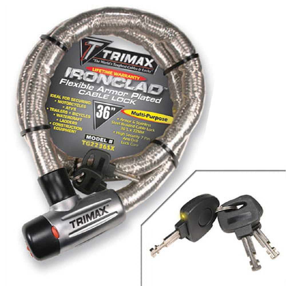 Trimax TG2236SX Gladiator Series Armored Cable - 36in. x 22mm Diameter ...