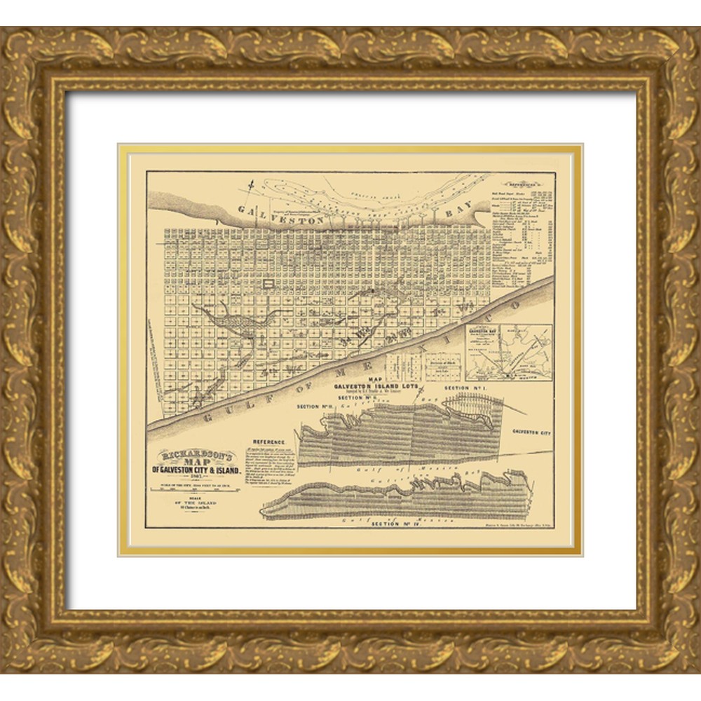 Trimble 13x12 Gold Ornate Wood Framed with Double Matting Museum Art ...
