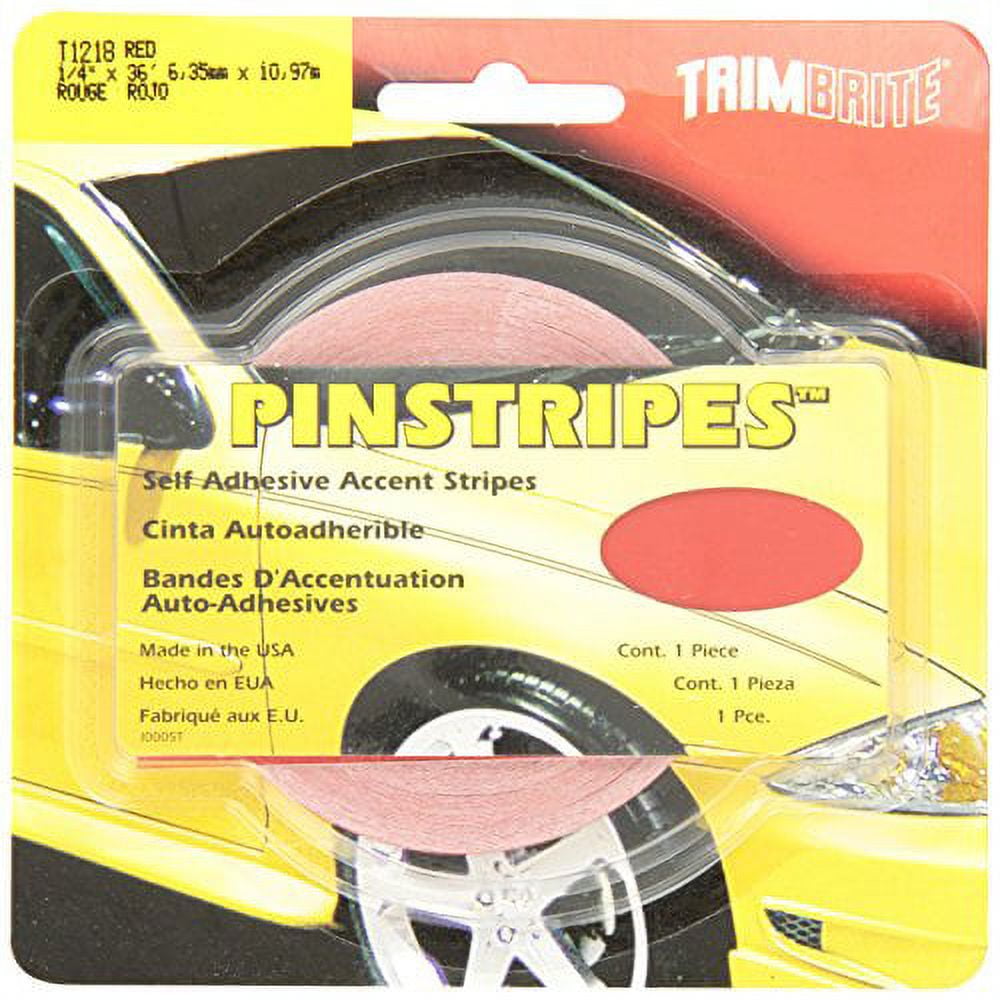 Trimbrite T1218 Trim Stripe Red 1/4 Tape - Walmart.com