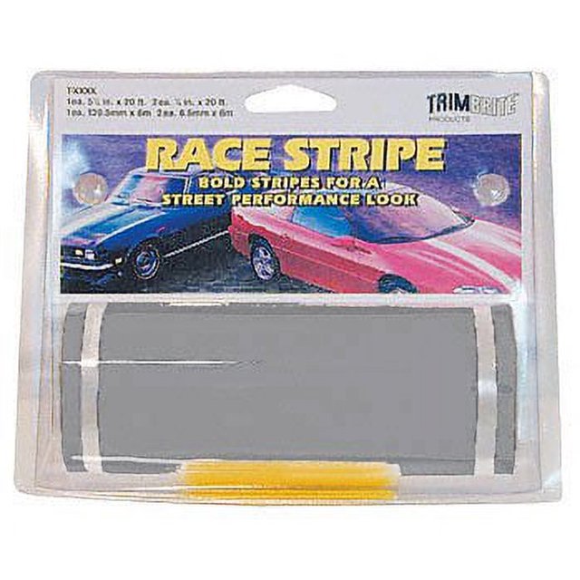 Trimbrite T1312 Race Stripe Silver 6"X20' " - Walmart.com