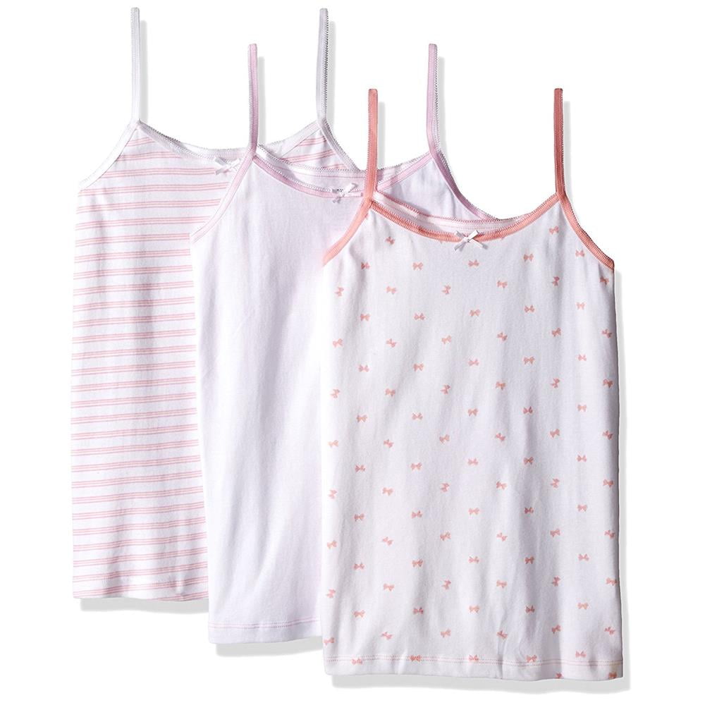 Trimfit Girls 2-16 Bow Print Camisoles 3-Pack(Multi Large) - Walmart.com