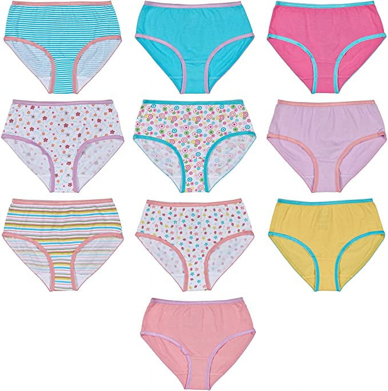 Trimfit Girls Briefs Underwear 10-Pack - Walmart.com
