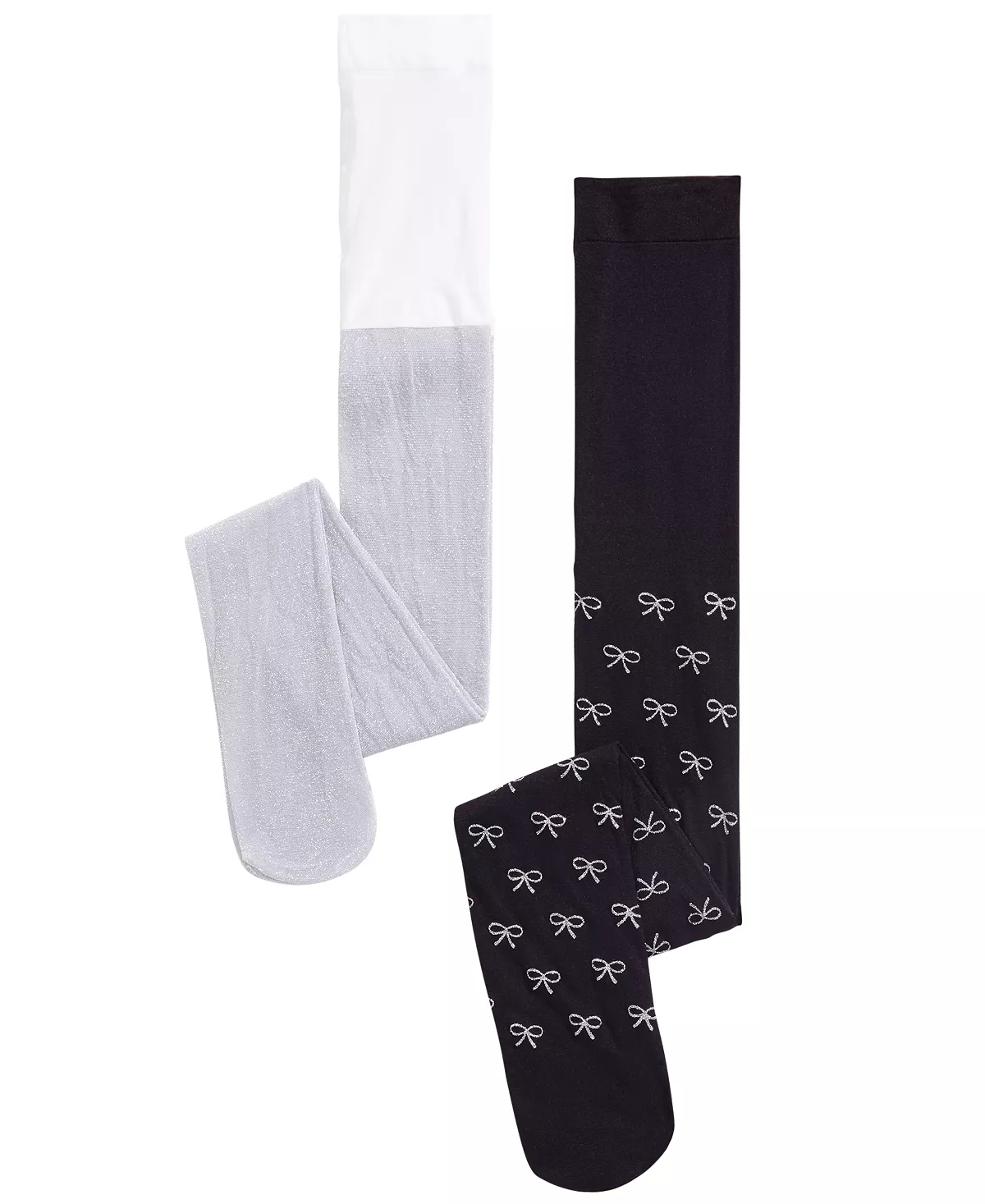 Trimfit Girls' or Little Girls' 2-Pack Bow and Glitter Tights(4-6 ...