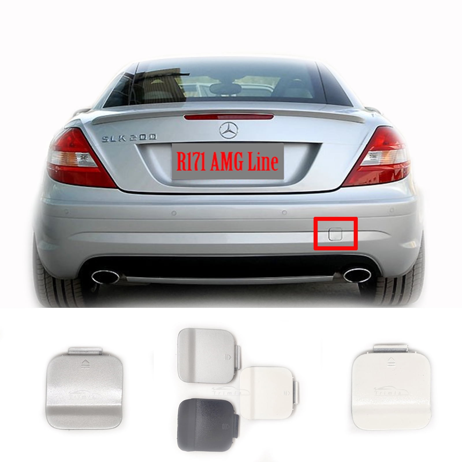 Trimla Front Tow Cover for 04-11 Mercedes-Benz SLK Roadster W171 R171 ...