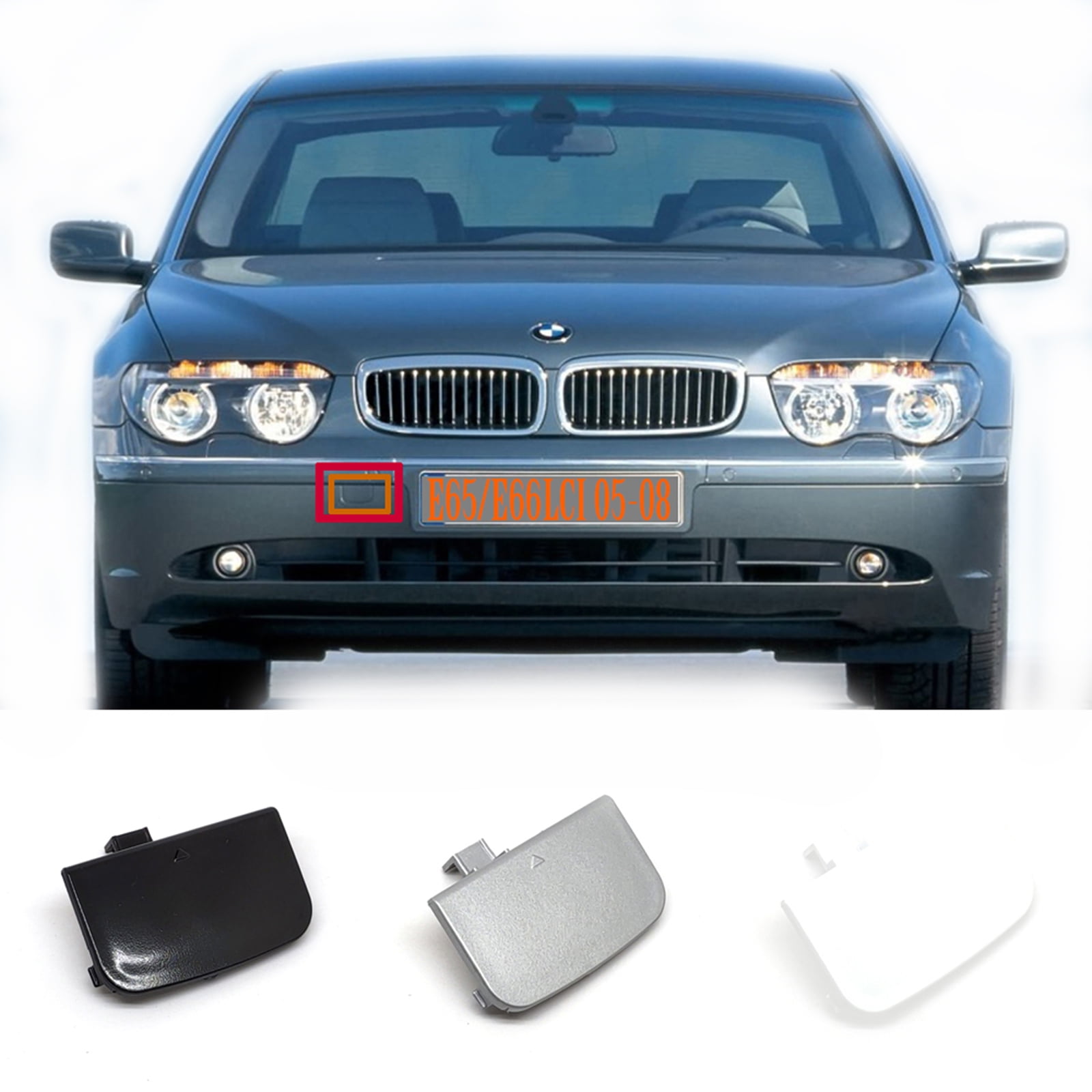 Trimla Front Tow Cover for 05-08 BMW 7 series Fit 730i 730Li 735Li 740d ...