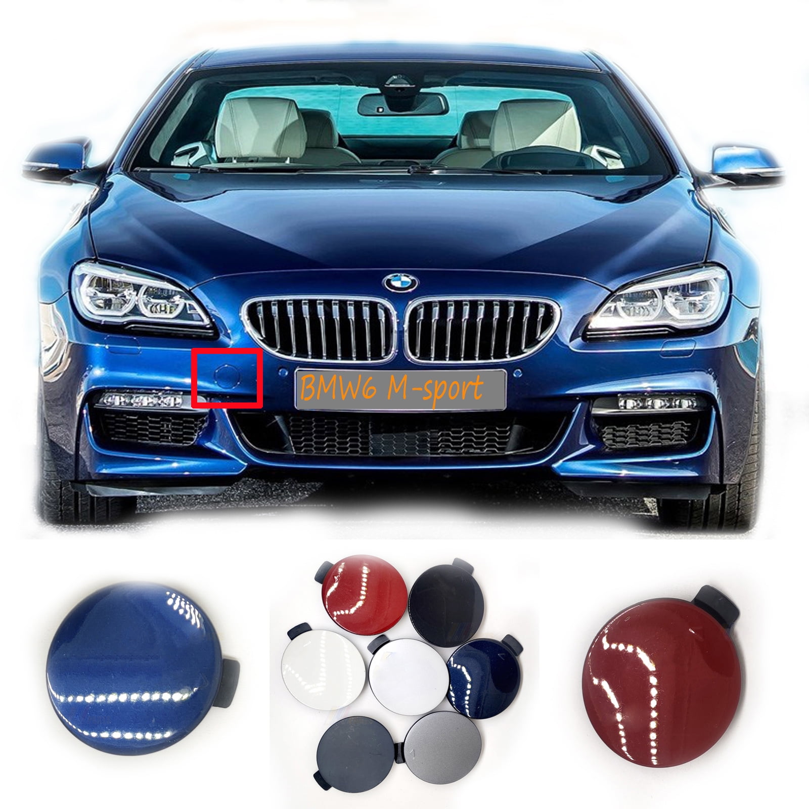 Trimla Front Tow Cover for BMW 6 series F06 F012 F13 Fit 640dX 640iX ...