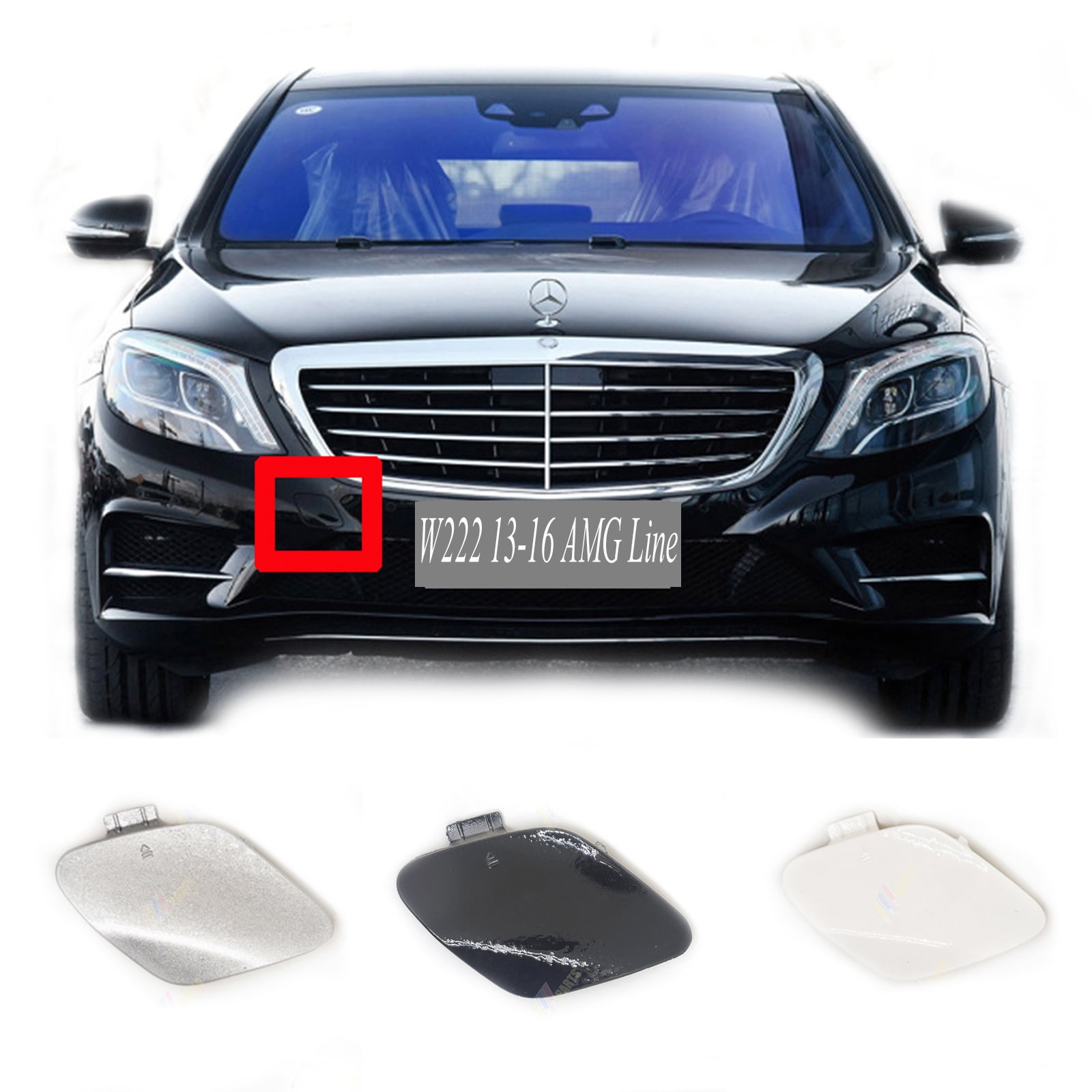 Trimla Front Tow Cover Fit 13-16 Mercedes Benz S Class W222 AMG Line ...