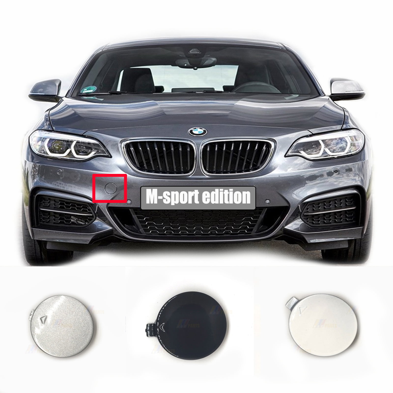 Trimla Front Tow Cover for 14-18 BMW 2 M Sport F22 F23 Fit 220dX 225d ...