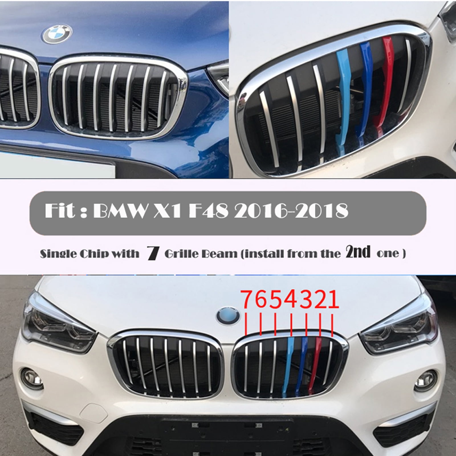 Trimla M-Colored Grille Insert Trim Performance 16-19 for BMW X1 F48 ...