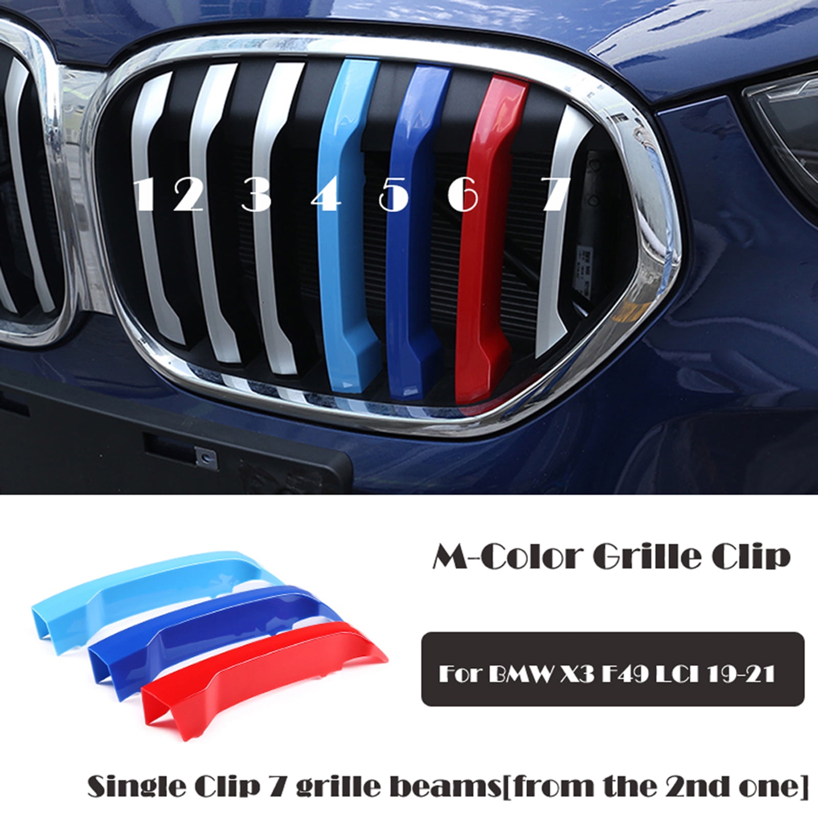 Trimla M-Colored Grille Insert Trim Performance 20-22 for BMW X1 F48LCI ...