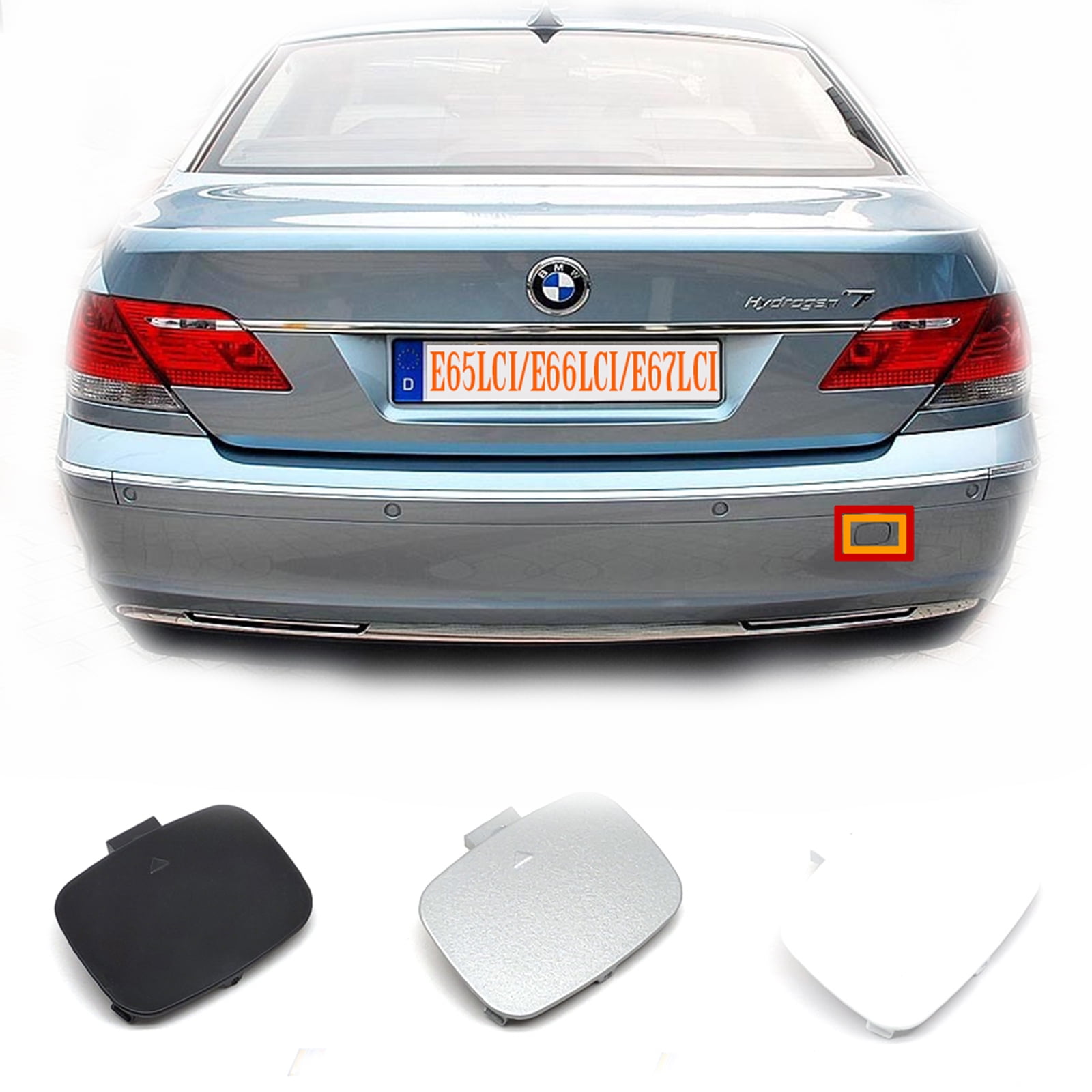 Trimla Rear Tow Cover for 05-08 BMW 7 series Fit 730i 730Li 735Li 740d 745i 760i 740i 740Li 745d ...