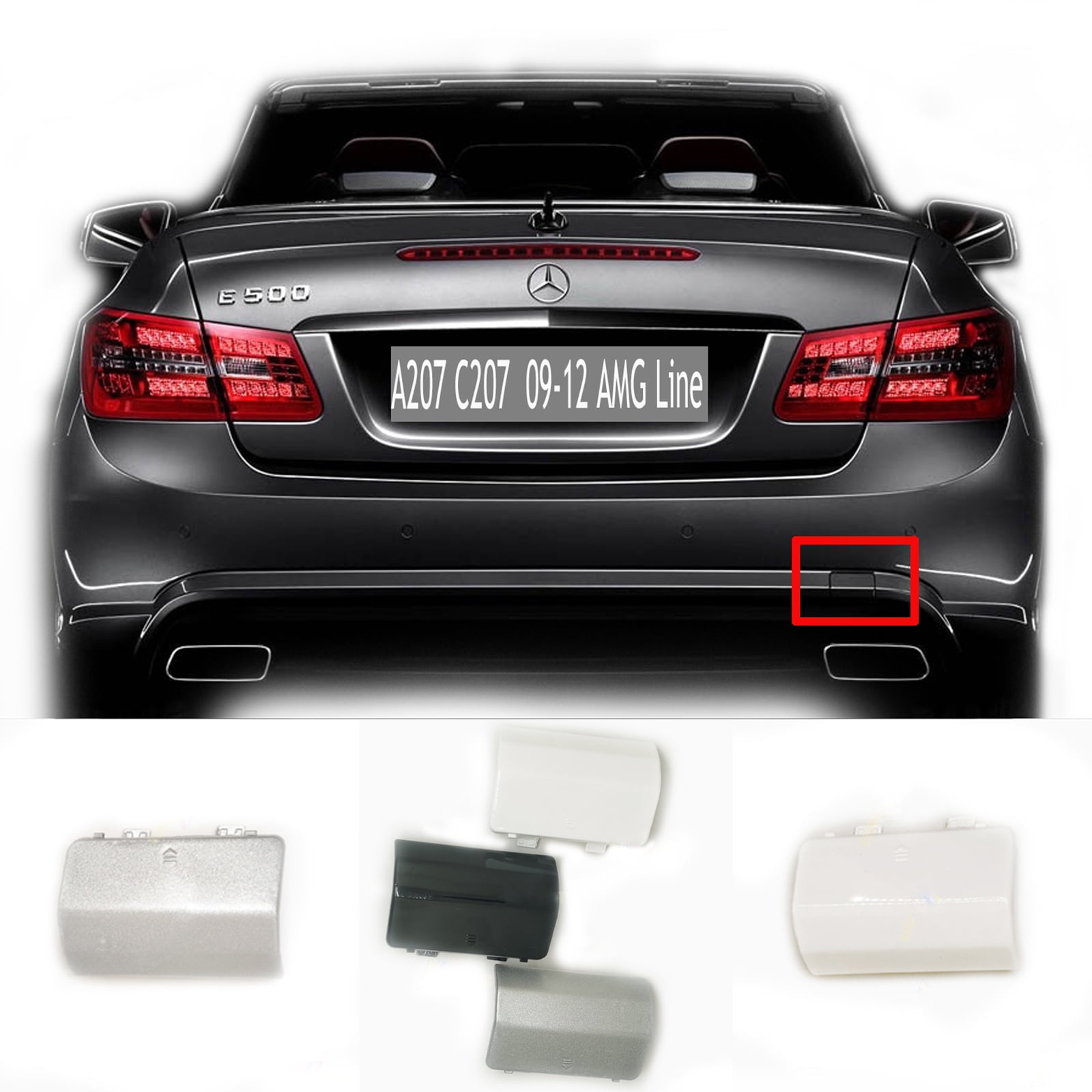 Trimla Rear Tow Cover Fit 09-12 Mercedes Benz E class W207 AMG Line ...