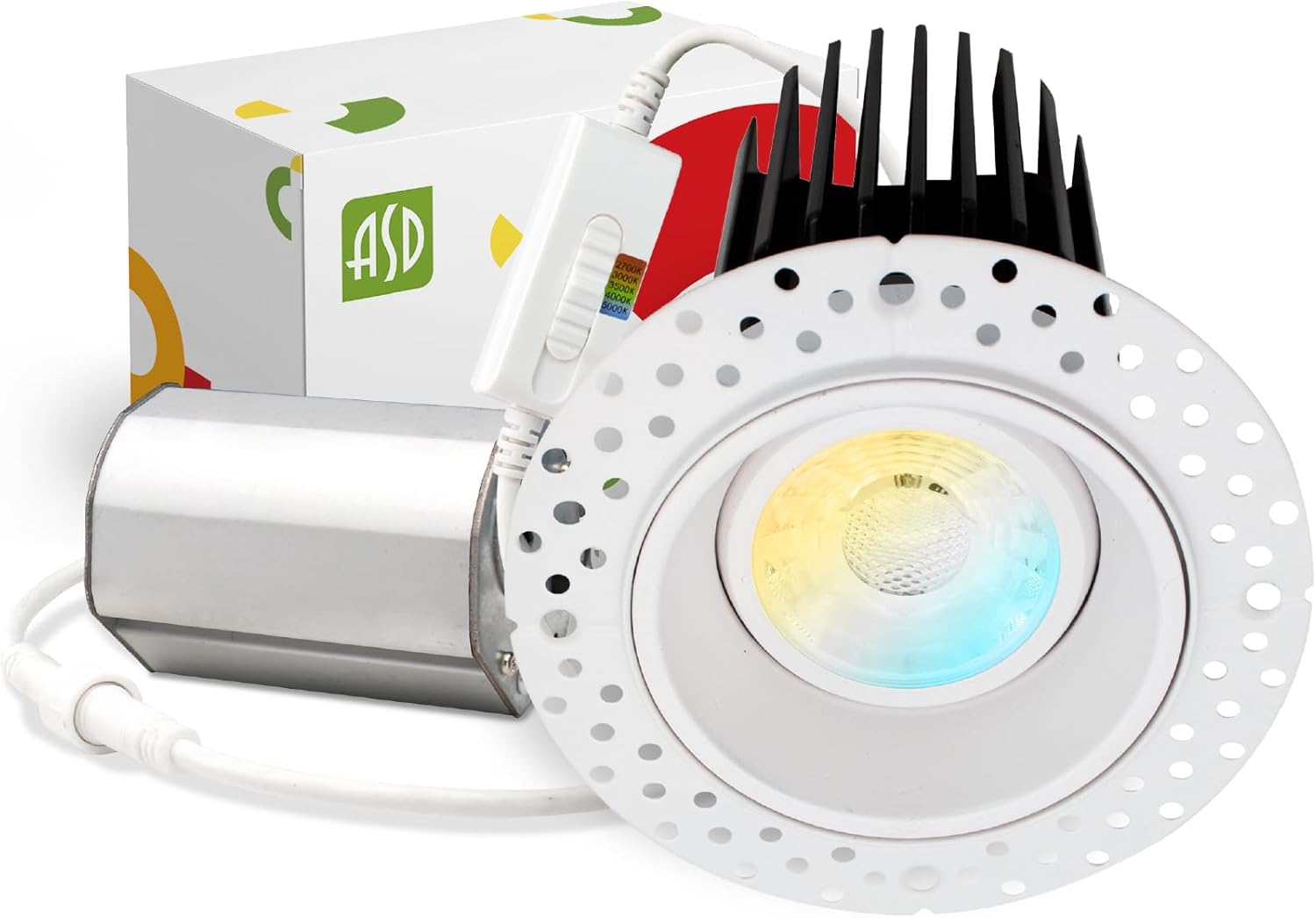 Trimless 3 Inch Gimbal LED Recessed Light, 12W 120V Canless LED ...