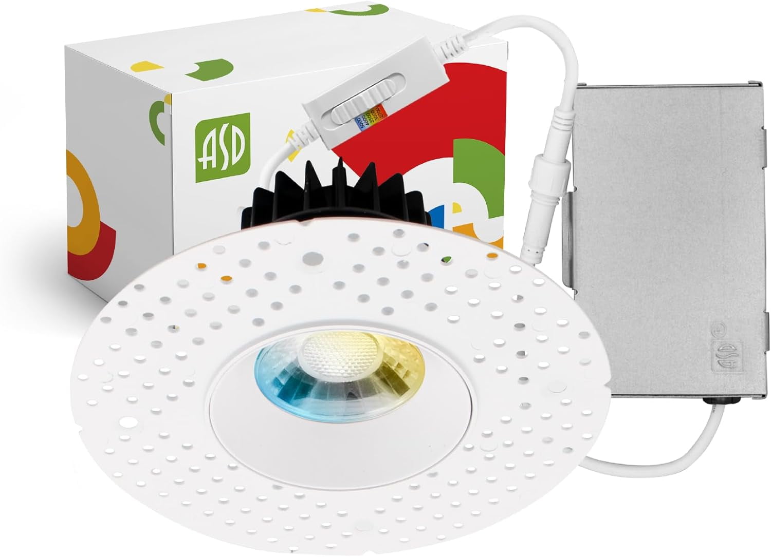 Trimless 3 Inch LED Recessed Light, 12W 120V Round Commercial LED ...