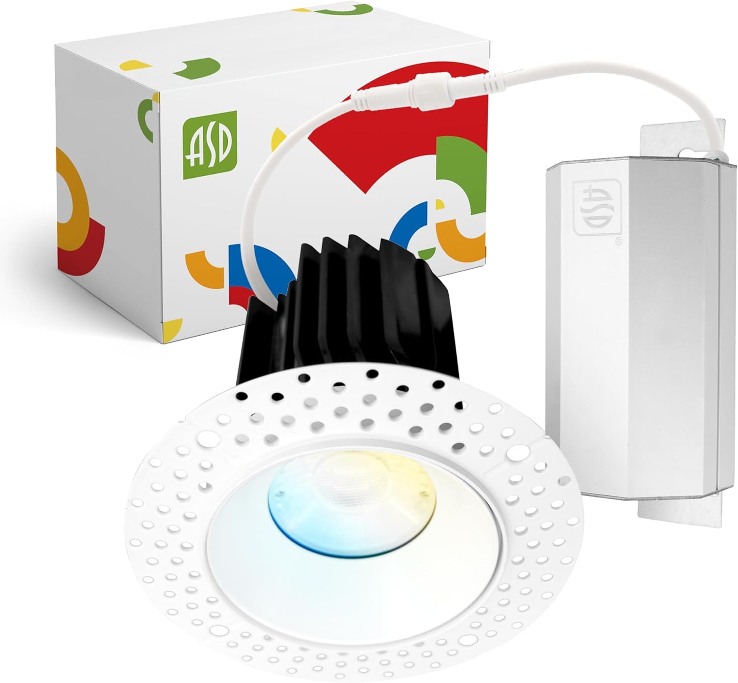 Trimless 3 Inch LED Recessed Light, 15W 120V Triac Round Commercial ...