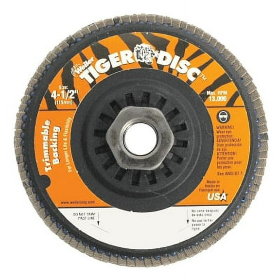 Tiger Paw Super High Density Flap Discs, 4 1/2", 40 Grit, 5/8 Arbor ...