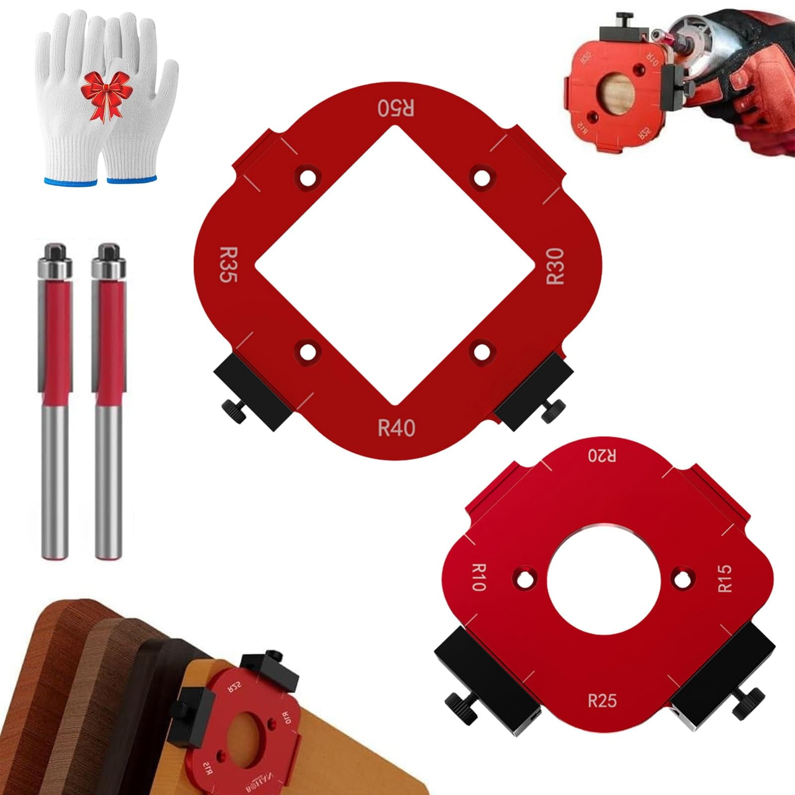 Trimmer Cutting R Angle Arc Template, Router Corner Radius Template ...