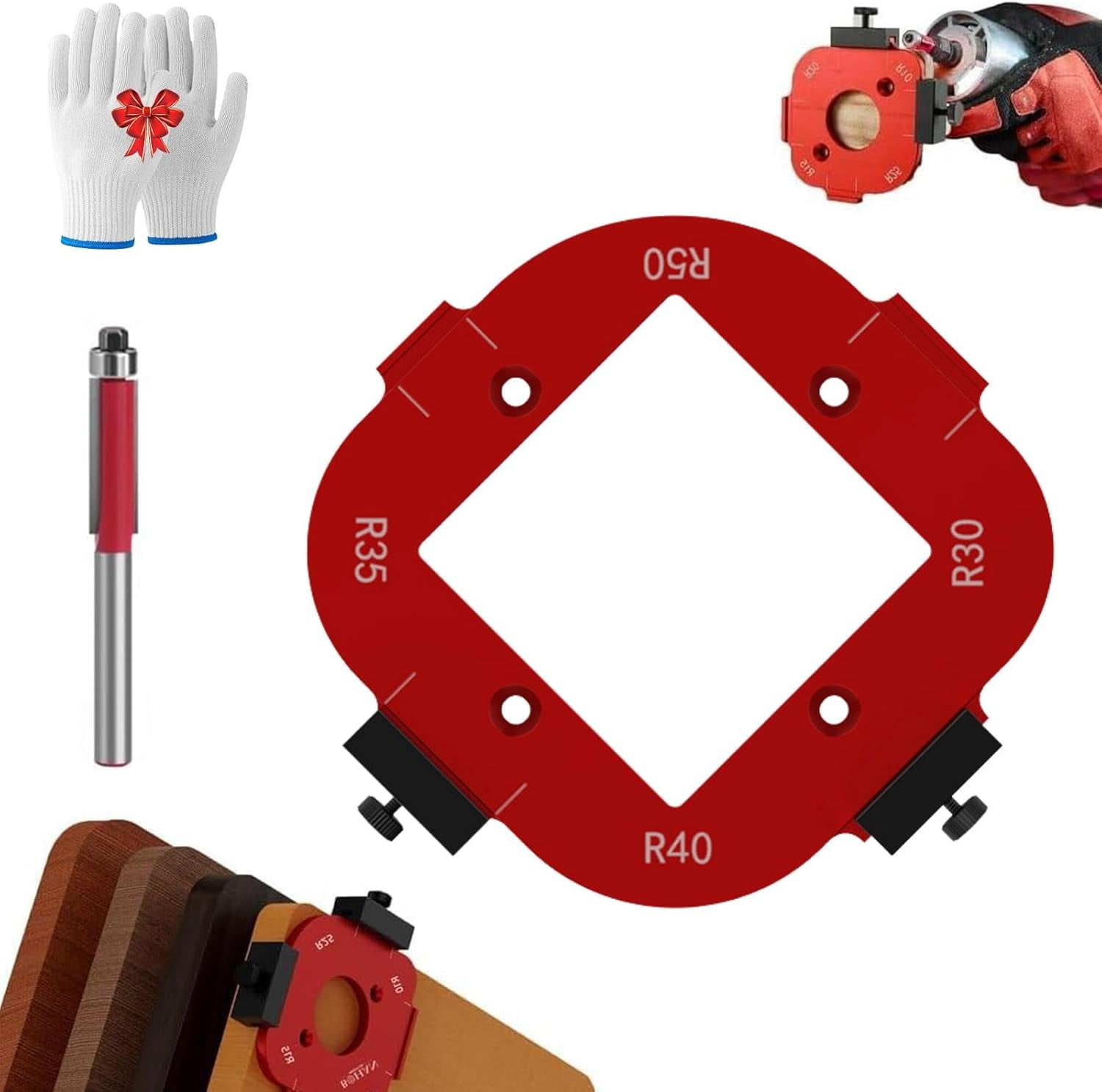 Trimmer Cutting R Angle Arc Template, Router Corner Radius Template ...