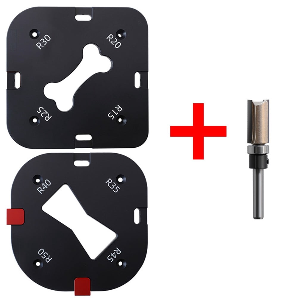 Trimmer Cutting Round Corner Template Set With Milling Cutter Carving ...