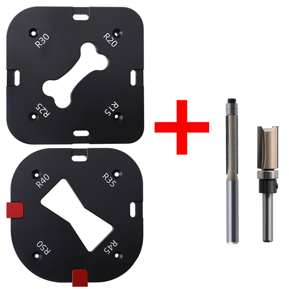 Trimmer Cutting Round Corner Template Set With Milling Cutter Carving ...