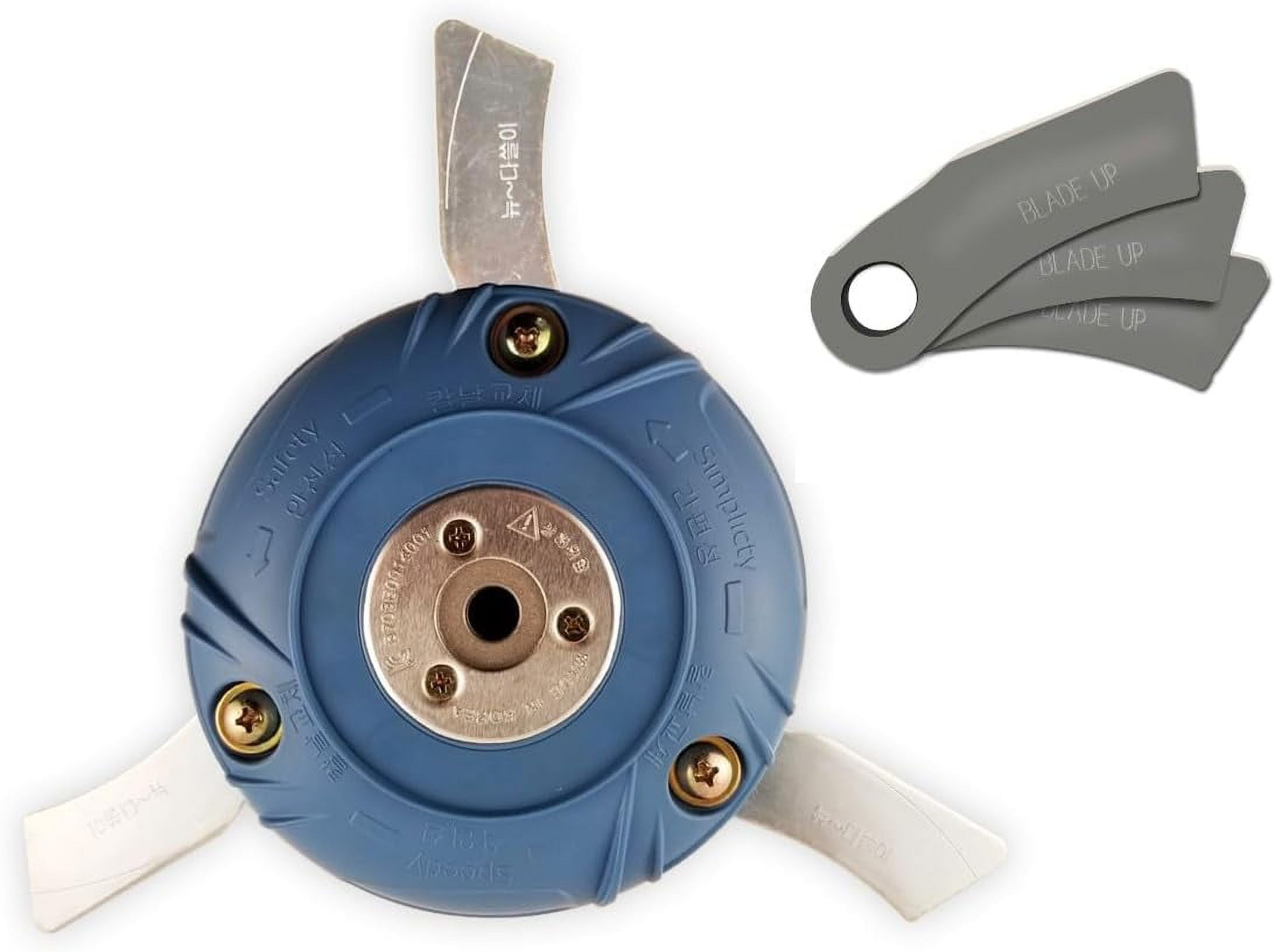 Trimmer Head with Replacement Blades Bundle - Metal Blade Weed Wacker and Brush Cutter ...