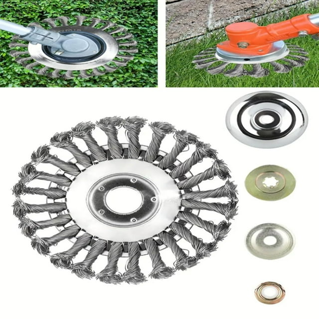 Trimmer Head, Rotary Steel Wire Weed Brush Blade, Trimmer Wire Brush ...