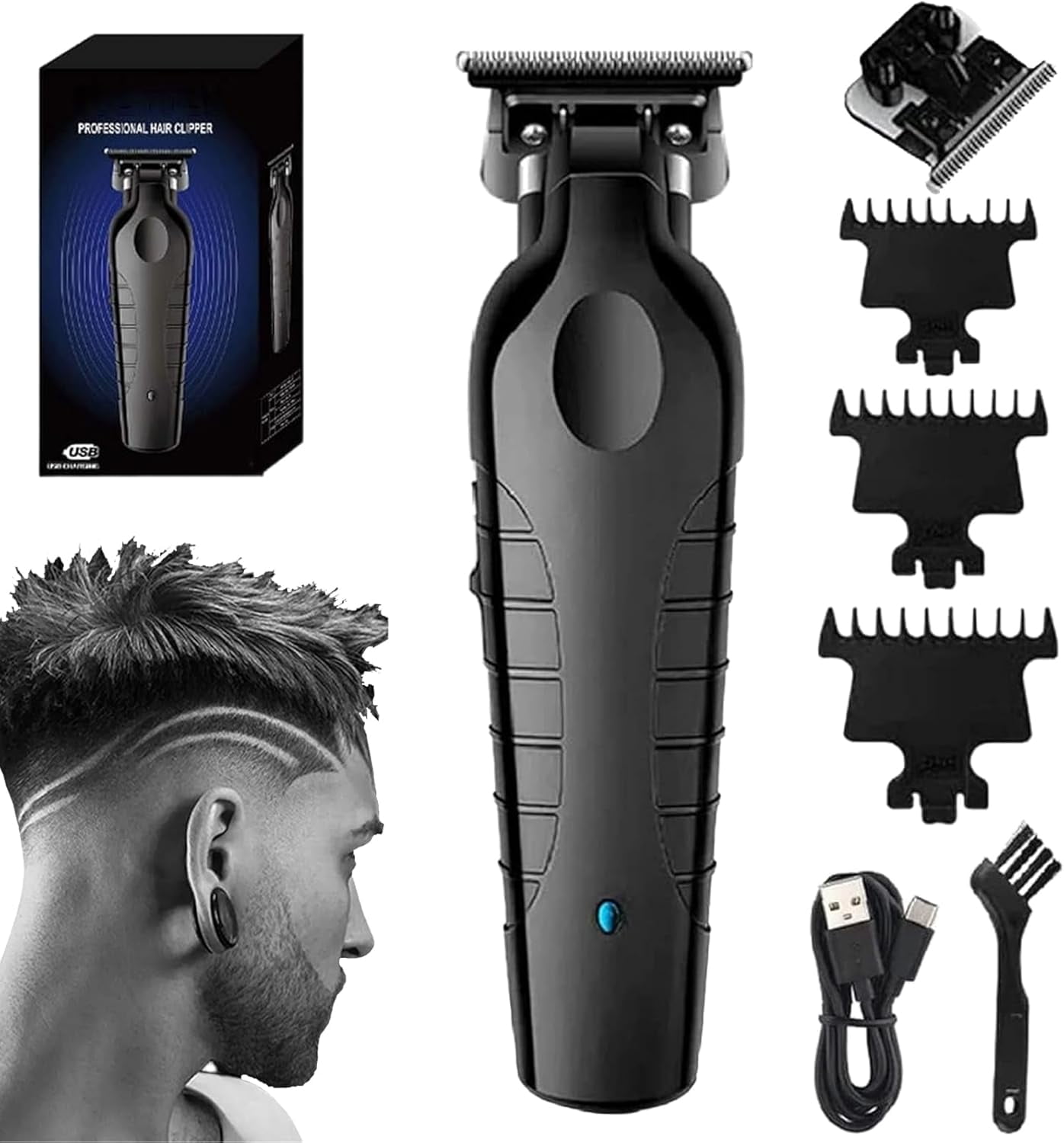 Trimmer Plus Zero Gap, Barbers Tonic Trimmer Premium Zero-Gapped, Cordless Rechargeable Barbers ...