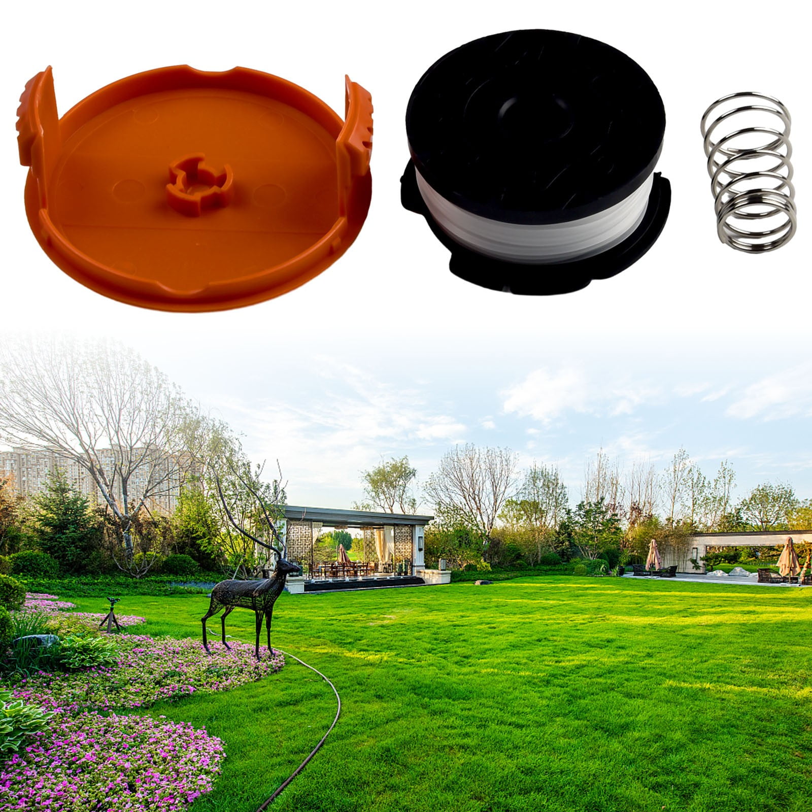 Trimmer Spool & Cap & Spring For Black Decker Cap Spring For Cordless ...