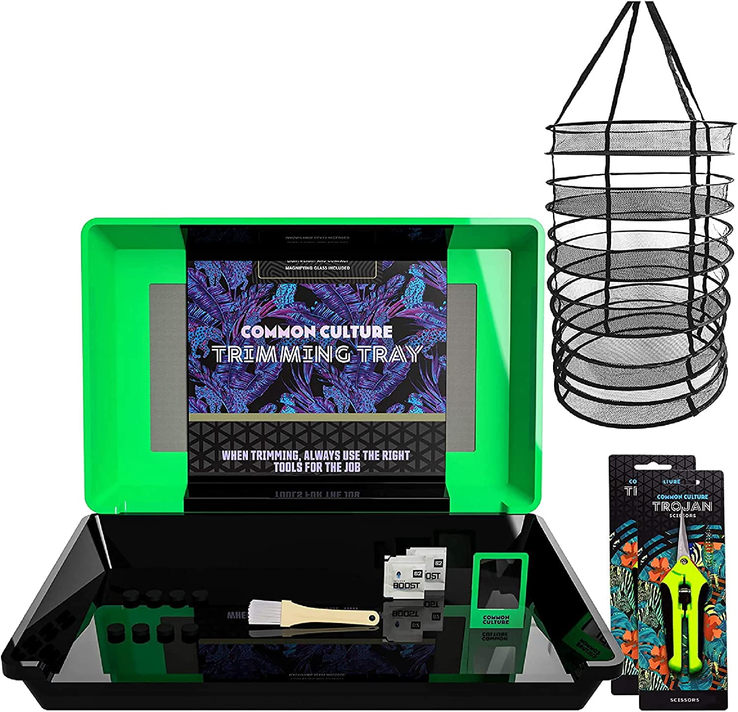 Trimming Tray - 150 Micron Dry Sift Screen Set - 24” Collapsible Drying ...