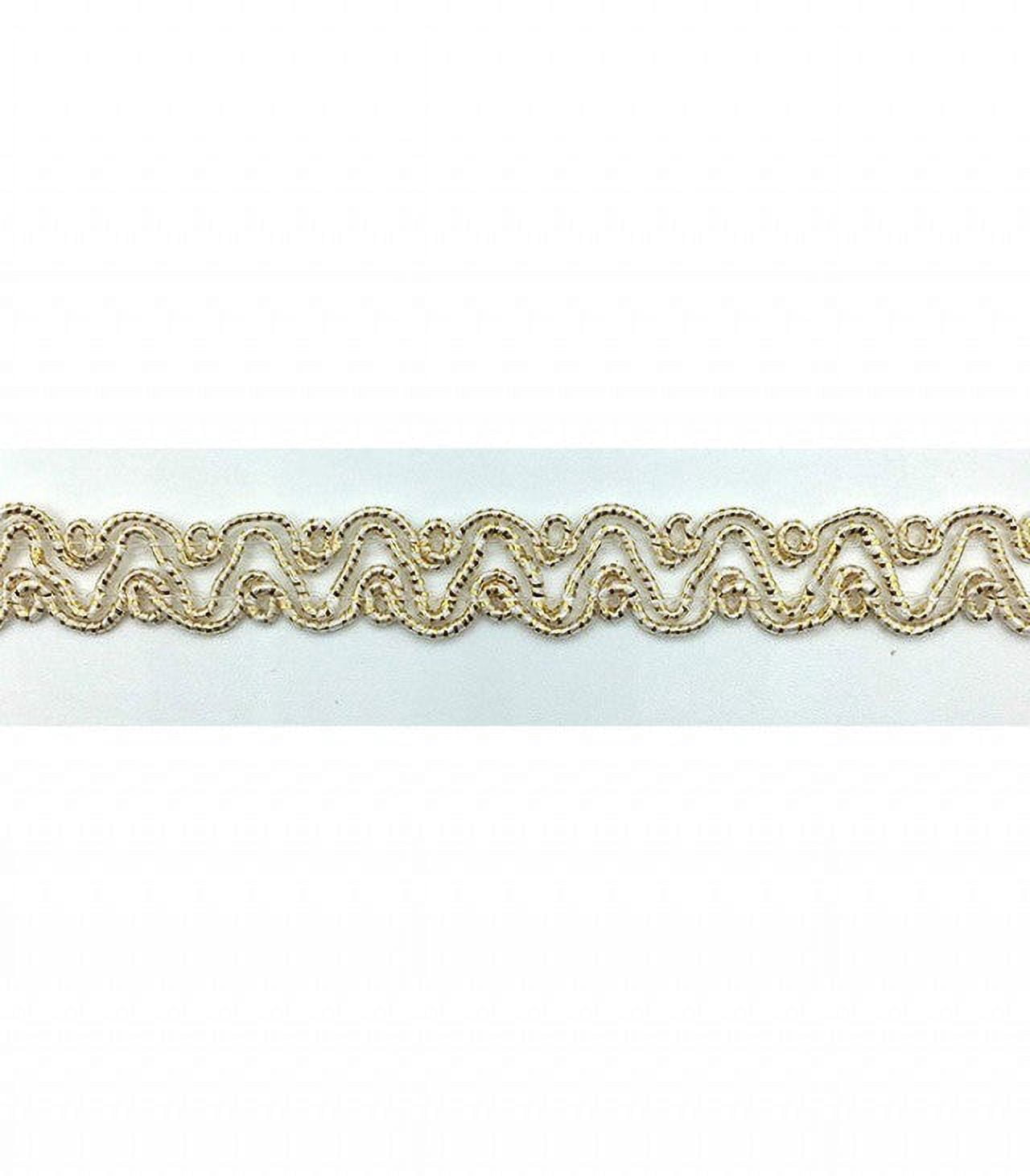 Trimplace 1/2" Gold Metallic/ White Mini Trim - Walmart.com