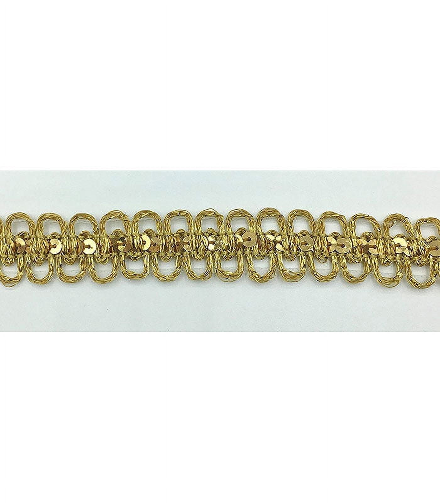 Trimplace 3/4" Gold Metallic Sequin Galloon - Walmart.com
