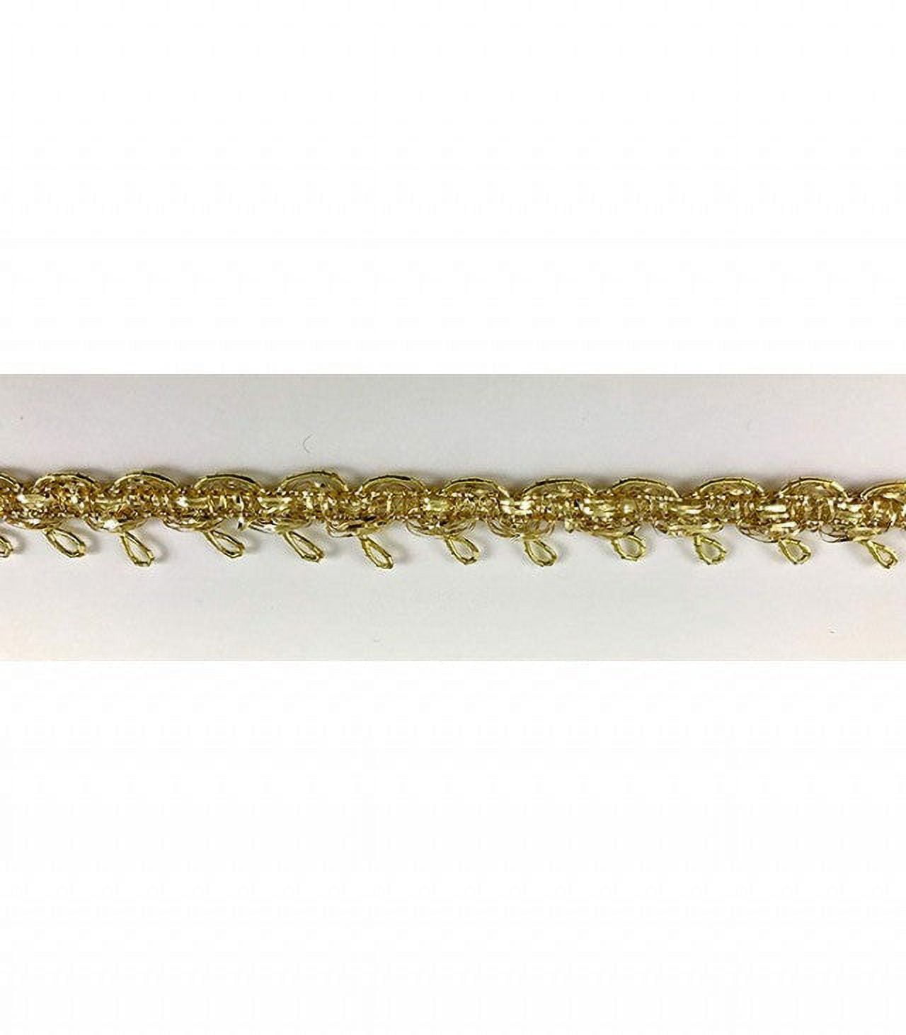 Trimplace 3/8" Gold Metallic Loop Trim - Walmart.com