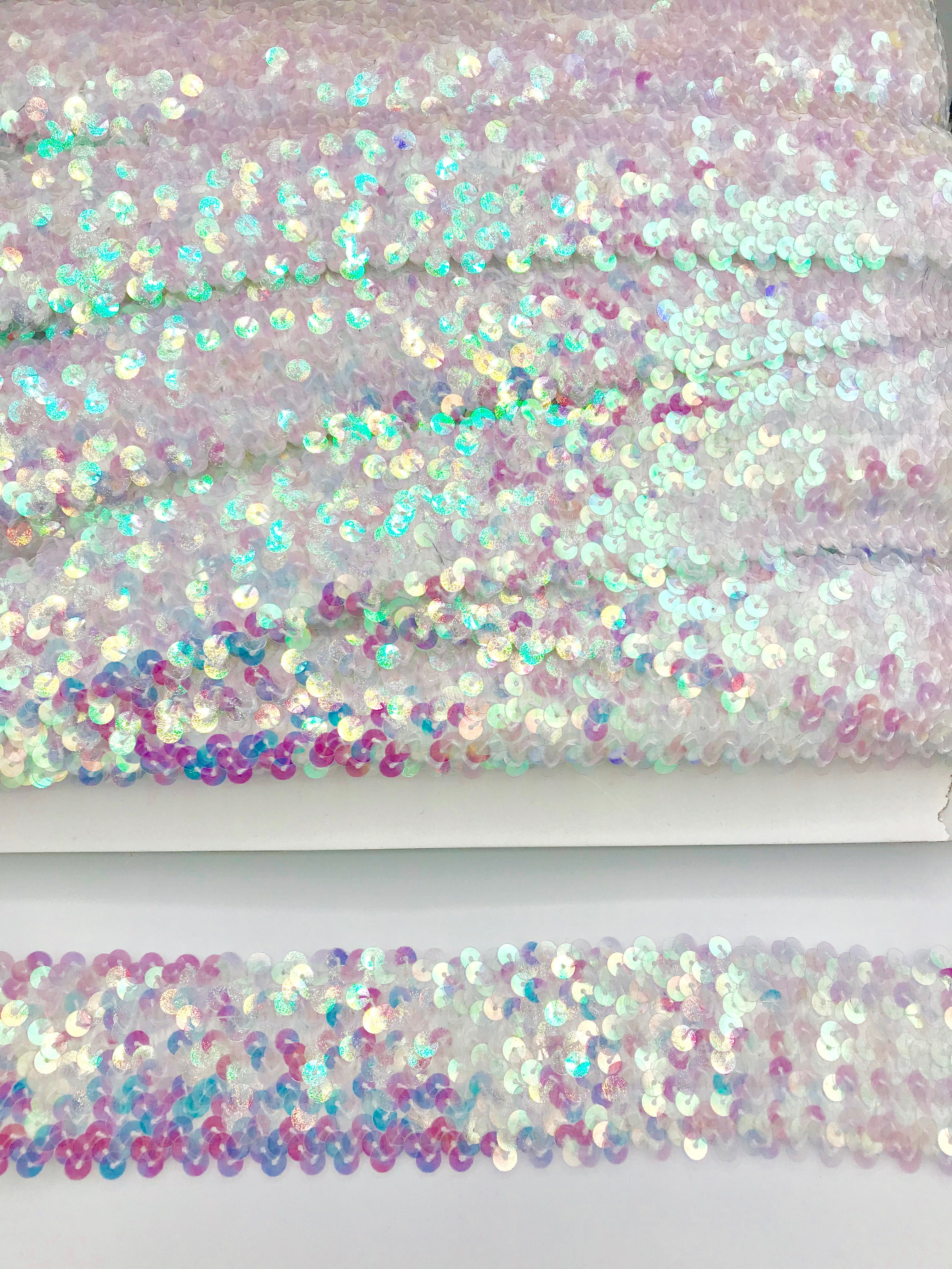 Trimplace Nu Cry White 2" (5 Row) Stretch Sequin - Walmart.com