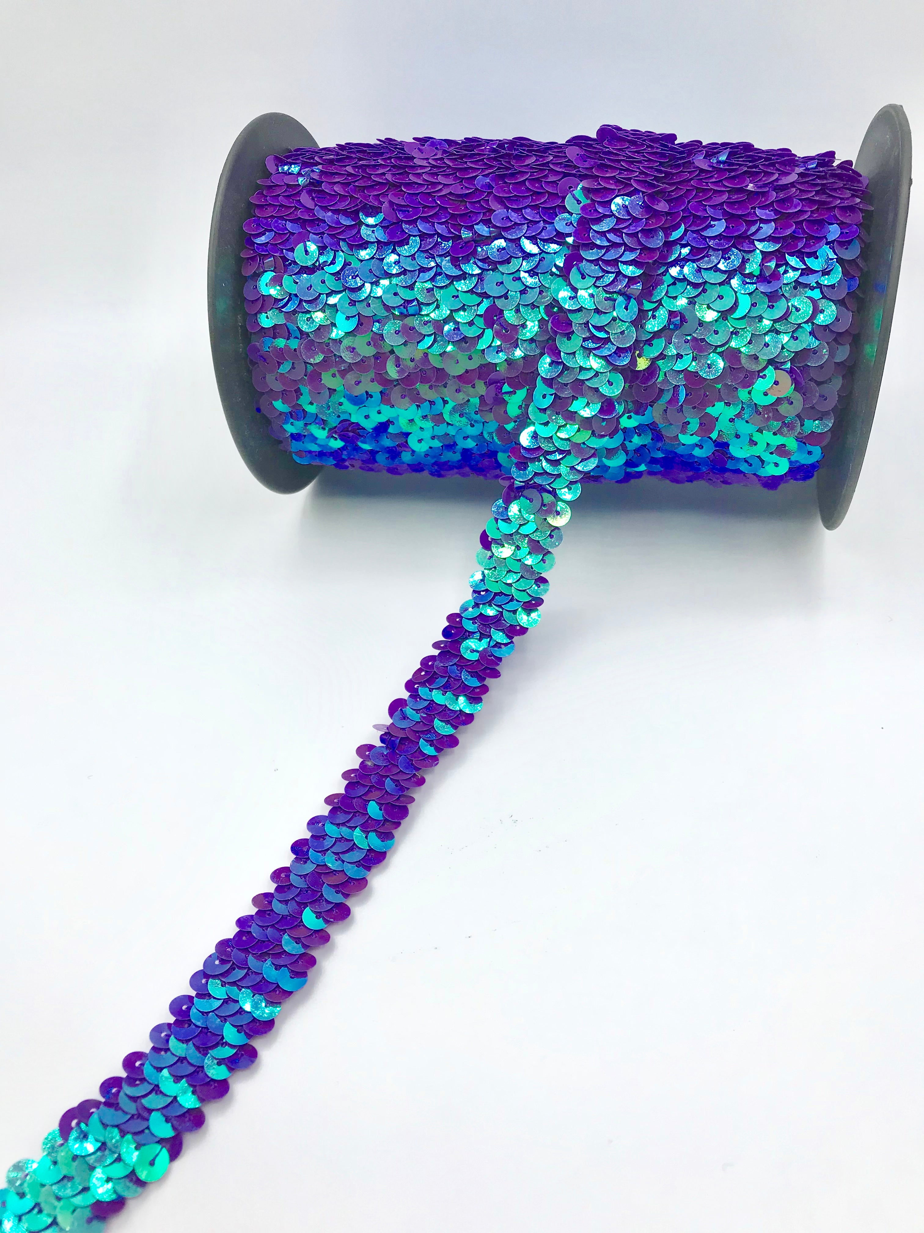 Trimplace Purple Iris (2 Row) 3/4" Zig Zag Stretch Sequin - Walmart.com