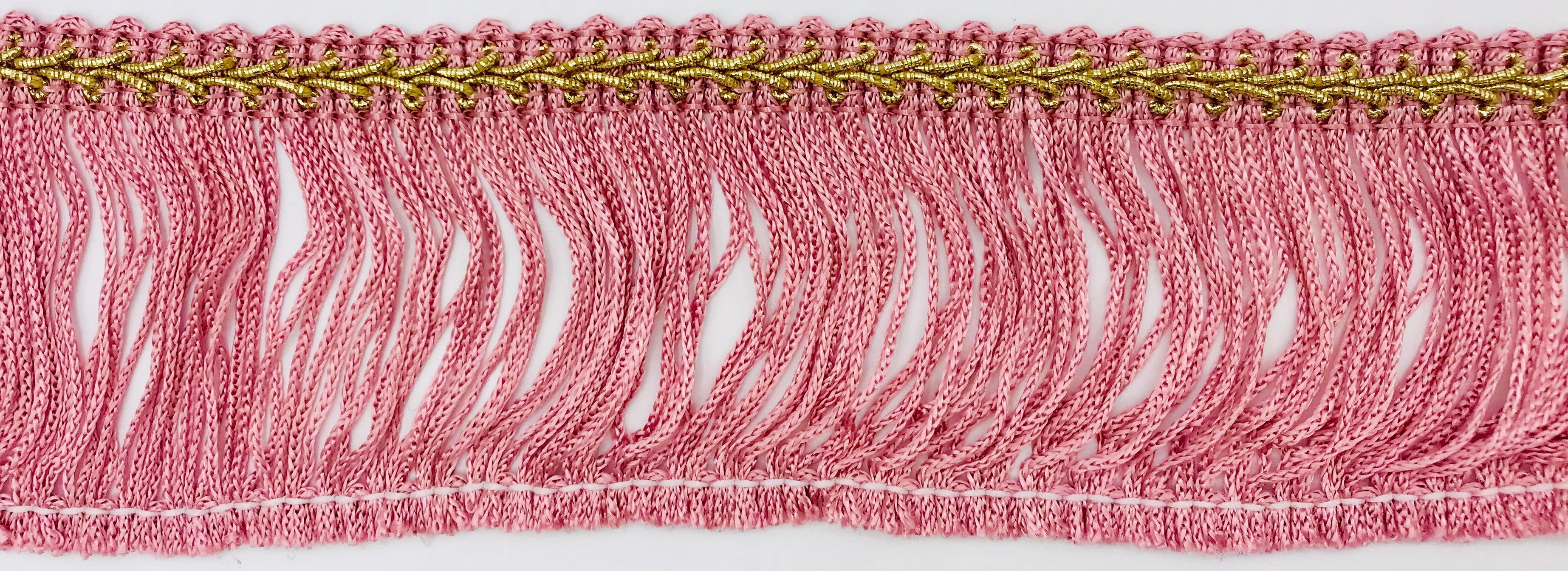 Trimplace Rose 2-1/2" Chainette Fringe with Gold Gimp Header - Walmart.com