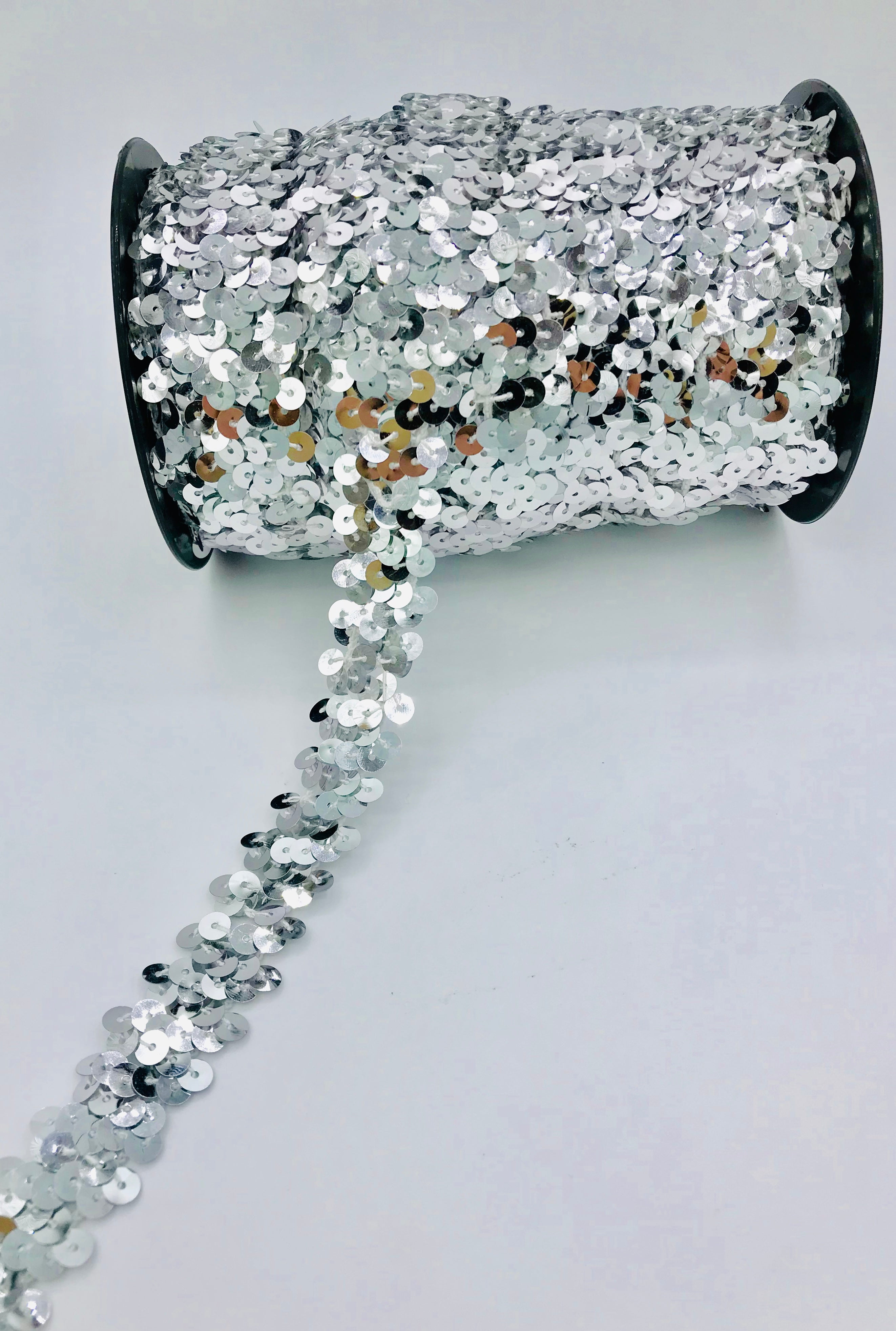 Trimplace Silver (2 Row) 3/4" Zig Zag Stretch Sequin - Walmart.com