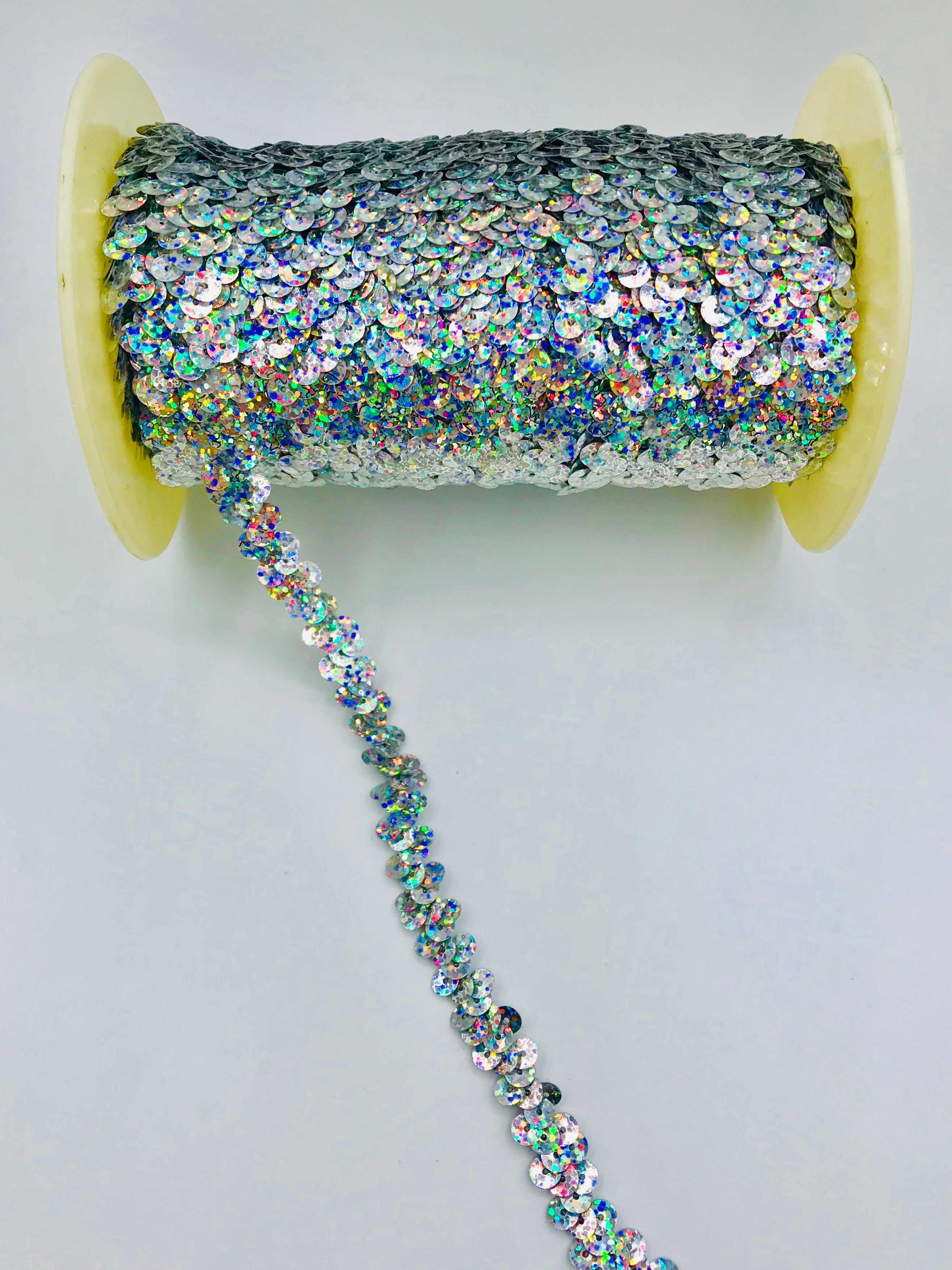 Trimplace Silver Spotlight 3/8" Single Row Stretch Sequin - Walmart.com