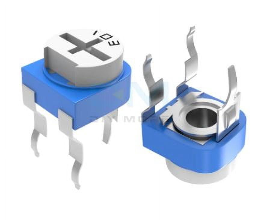 Trimpot - 47K Ohms - Top Adjust, 7mm, Horizontal - 8 pieces - Walmart.com