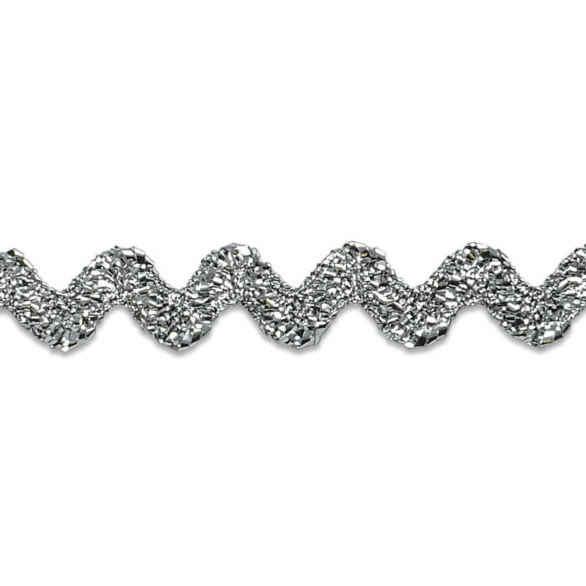 Trims By The Yard 1/4" Metallic Baby Ric Rac Trim, Versatile Zig-Zag ...