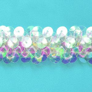 Trims By The Yard 2-Row Metallic Stretch Sequin Trim, 7/8-Inch ...