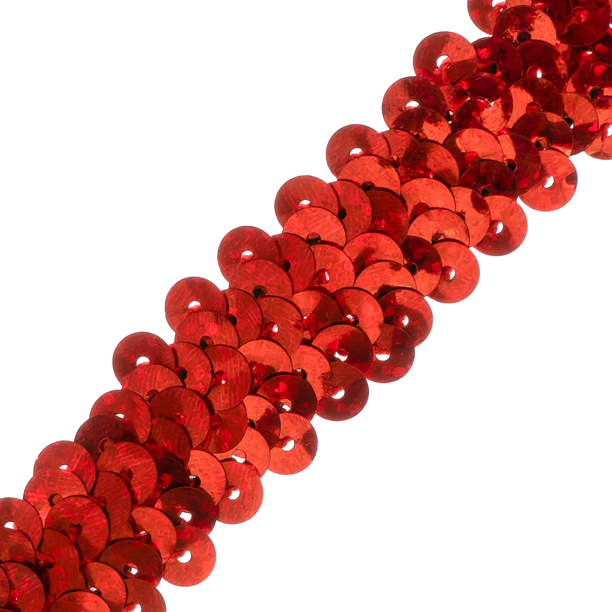 Trims by the Yard 2-Row Starlight Hologram Sequin Stretch Trim, 7/8 ...