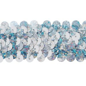 Trims by the Yard 3-Row Starlight Hologram Sequin Stretch Trim, 1 1/4 ...