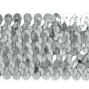 Trims By The Yard 5-Row Metallic Stretch Sequin Trim, 1 3/4-Inch ...
