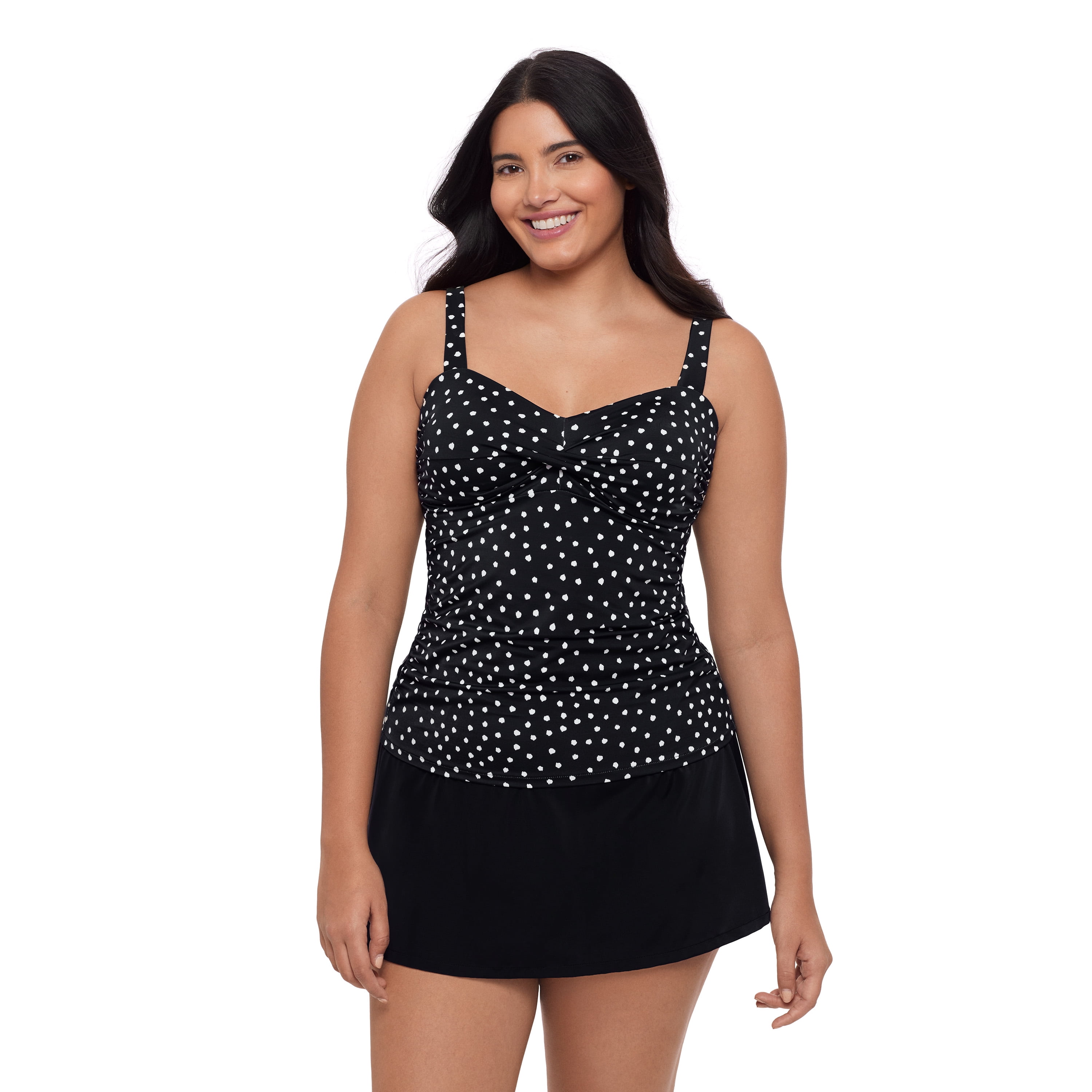 Women's Ava Tummy Control Sweetheart Neckline Tankini Swimsuit Top ...