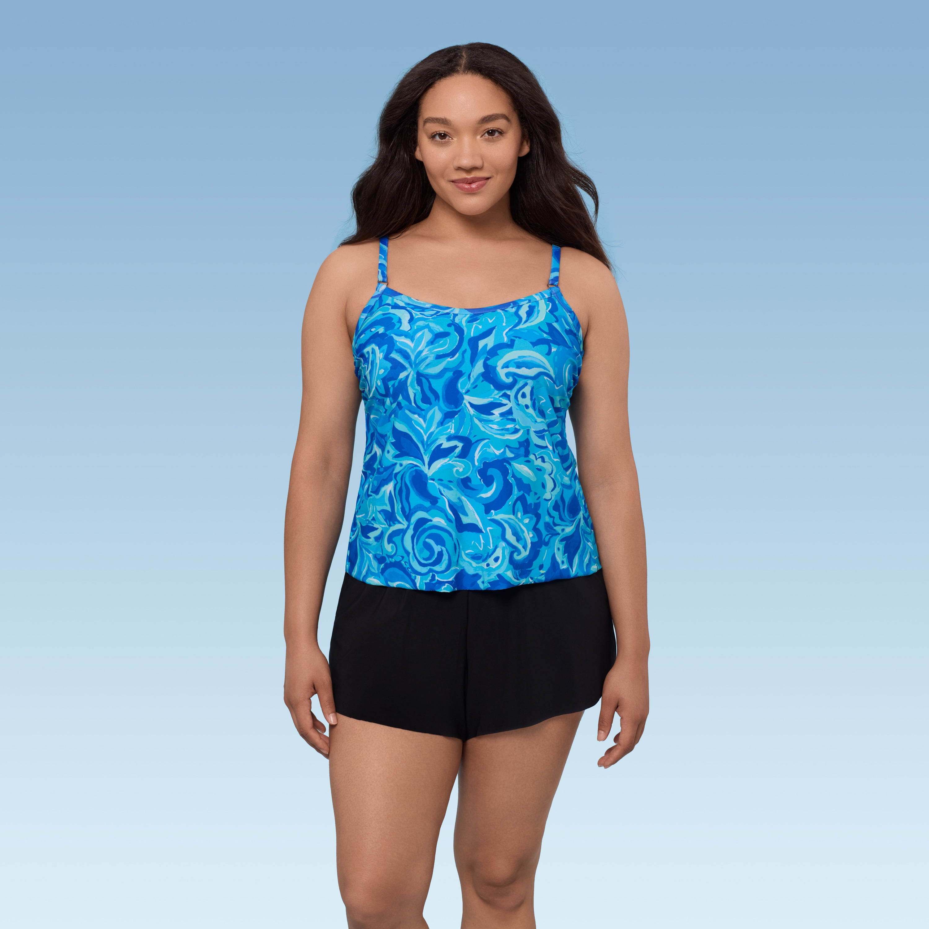 Women's Farrah Tummy Control Swimsuit Romper with Pockets - Walmart.com