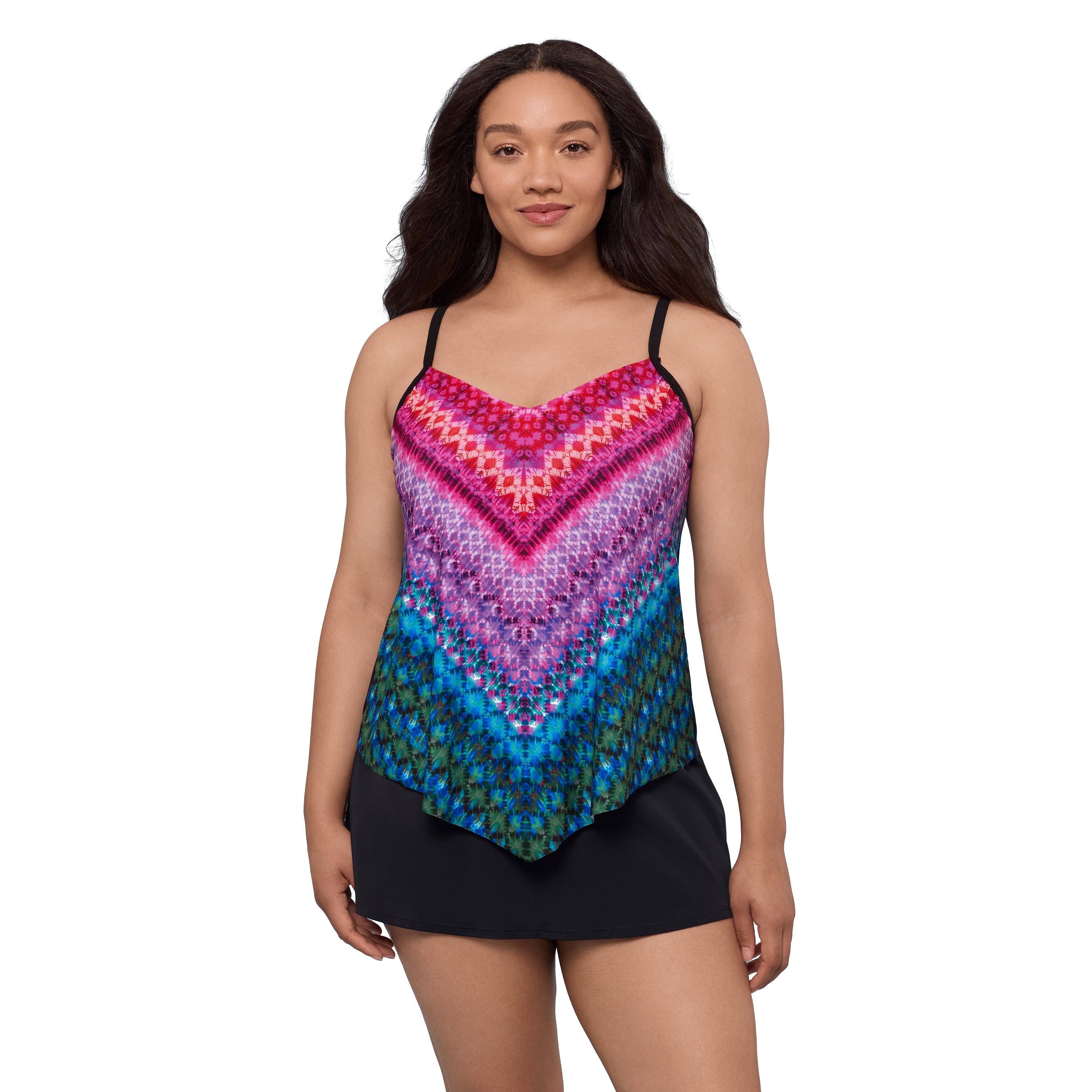 Trimshaper Women's Hank Handkerchief Tankini Swim Top - Kona Corners ...
