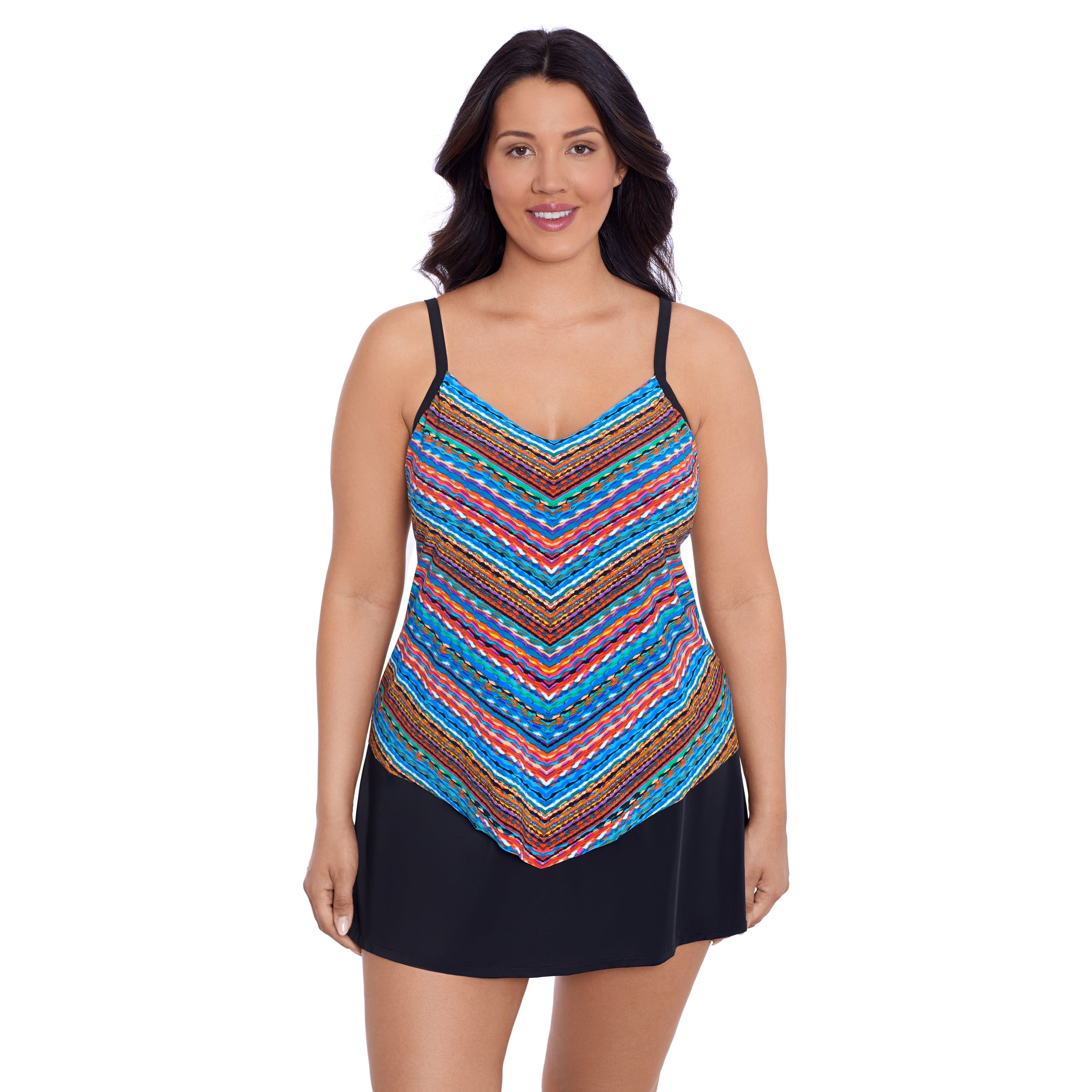 Trimshaper Women's Hank Handkerchief Tankini Swimsuit Top - Stitched Up ...