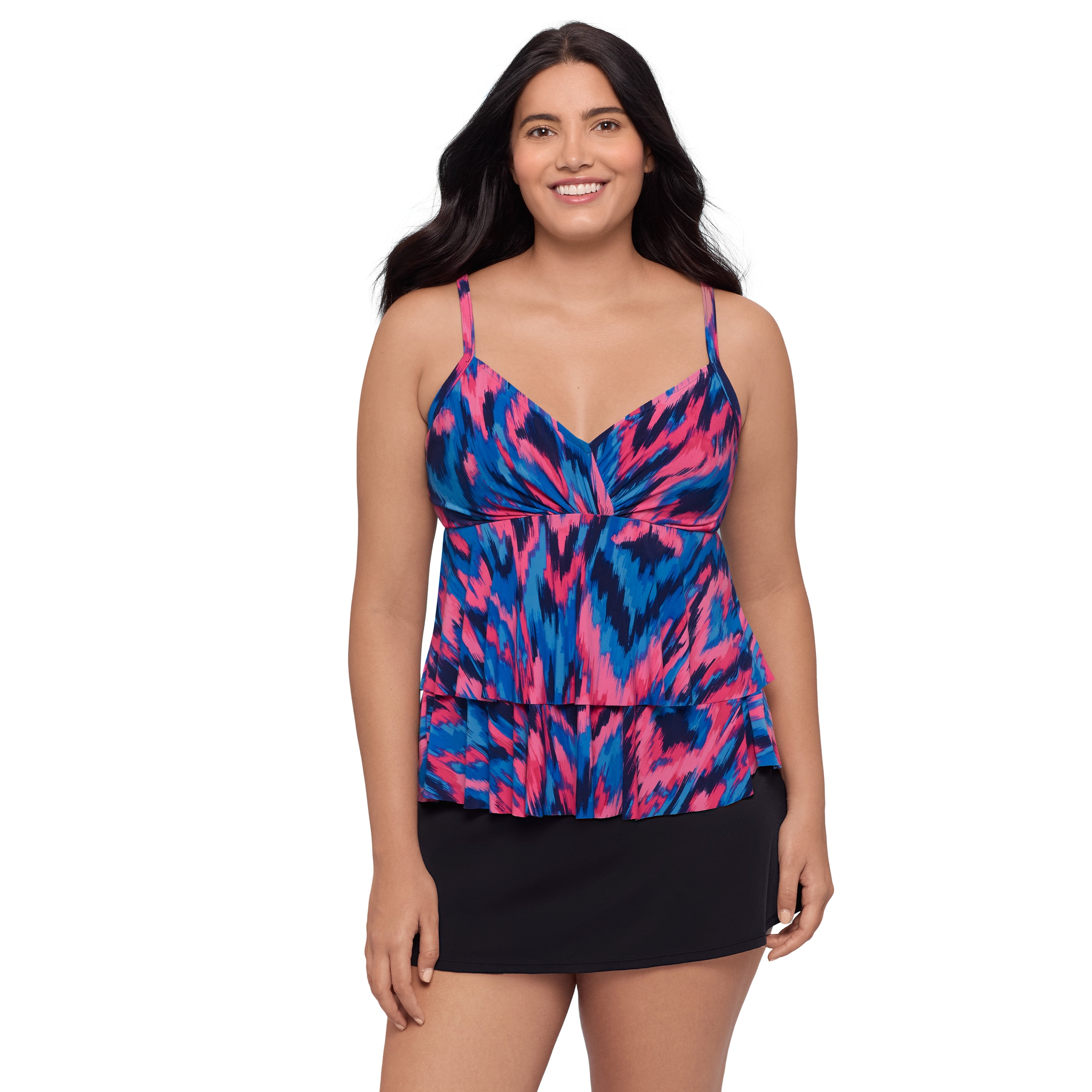 Trimshaper Women's Leona Tankini Swim Top - Nairobi Nights - Walmart.com