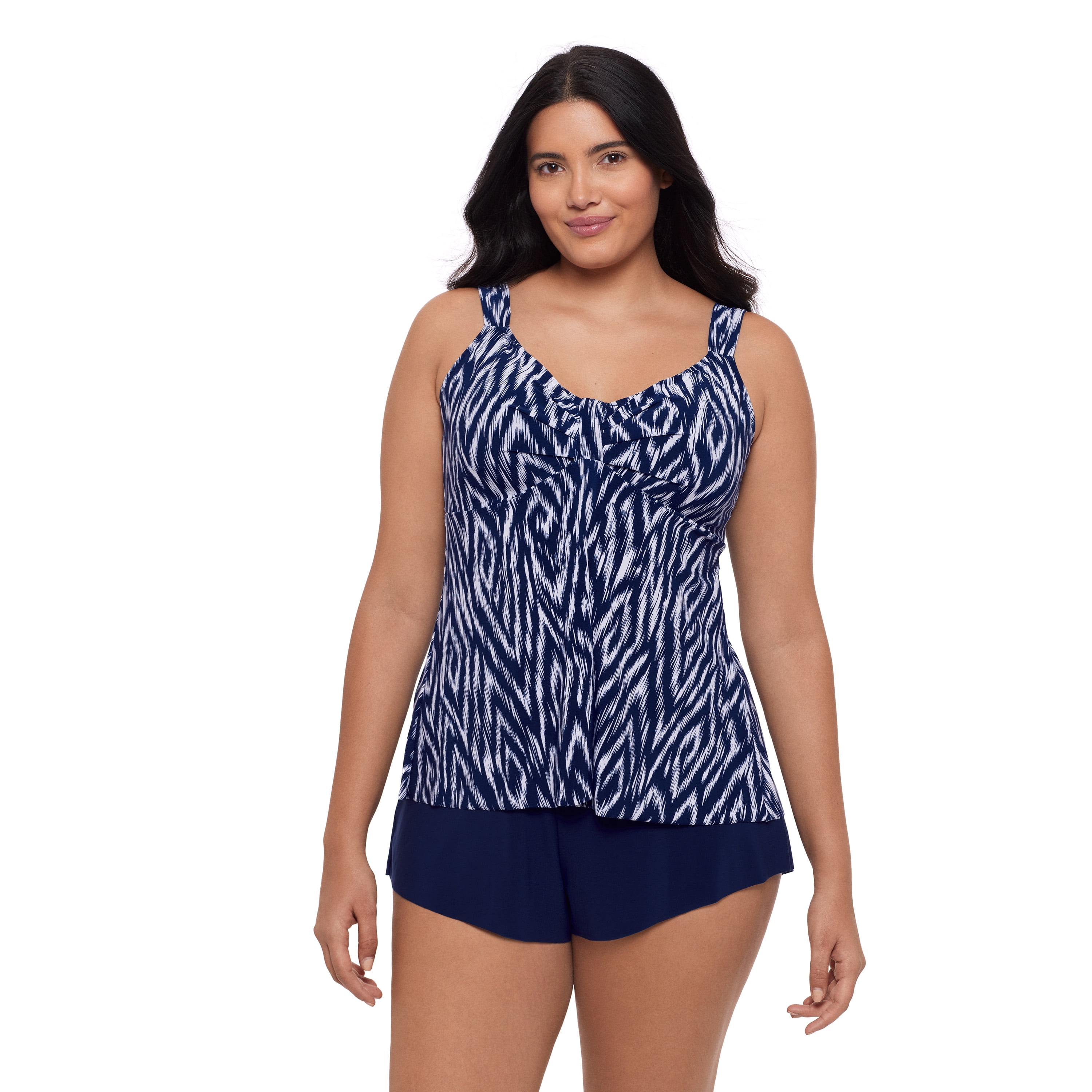 Trimshaper Women's Lily Sweetheart Tankini Swim Top - Moroccan Maze ...