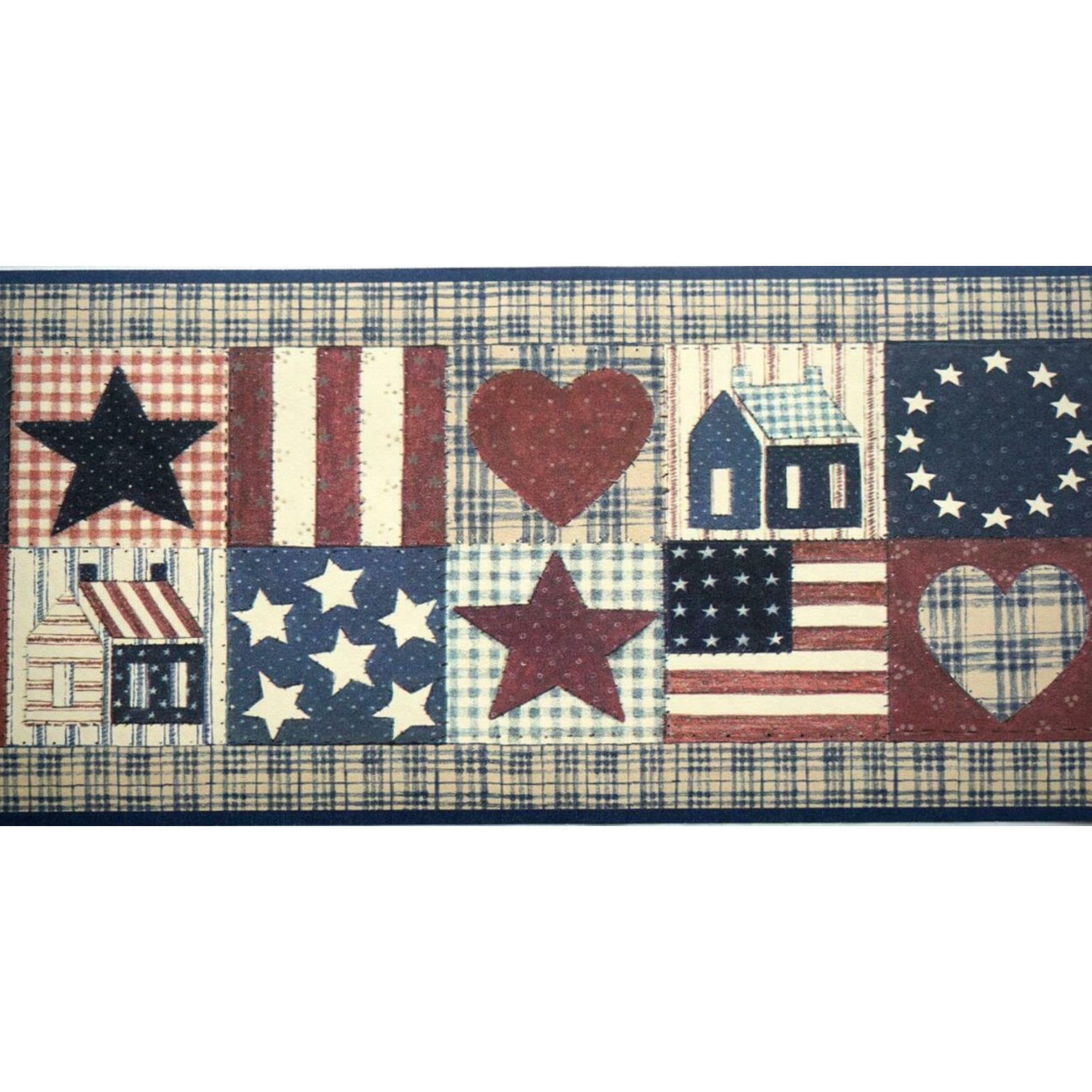 Trimz Country Home Star Stripe Rustic Patriotic Americana Wallpaper ...